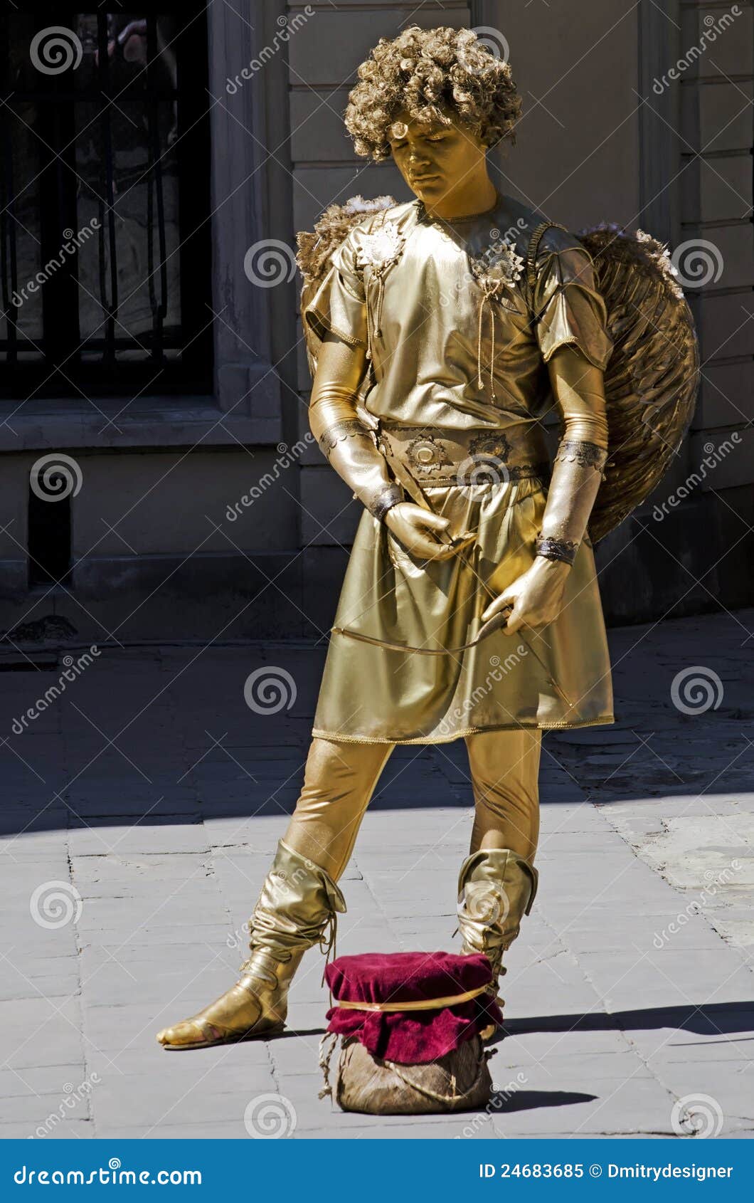Living Statue - a Man in the Image of Cupid Editorial Image - Image of ...