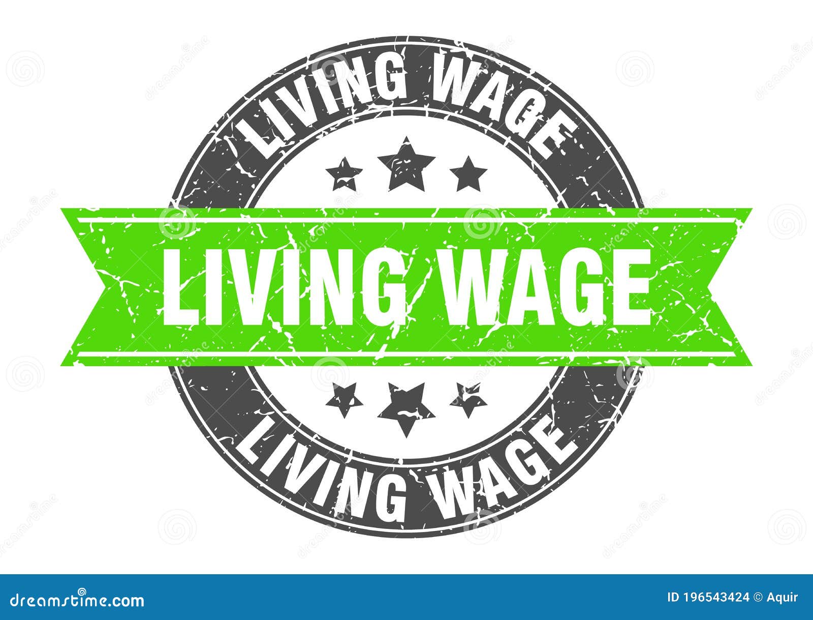 Living wage stamp stock vector. Illustration of template - 196543424
