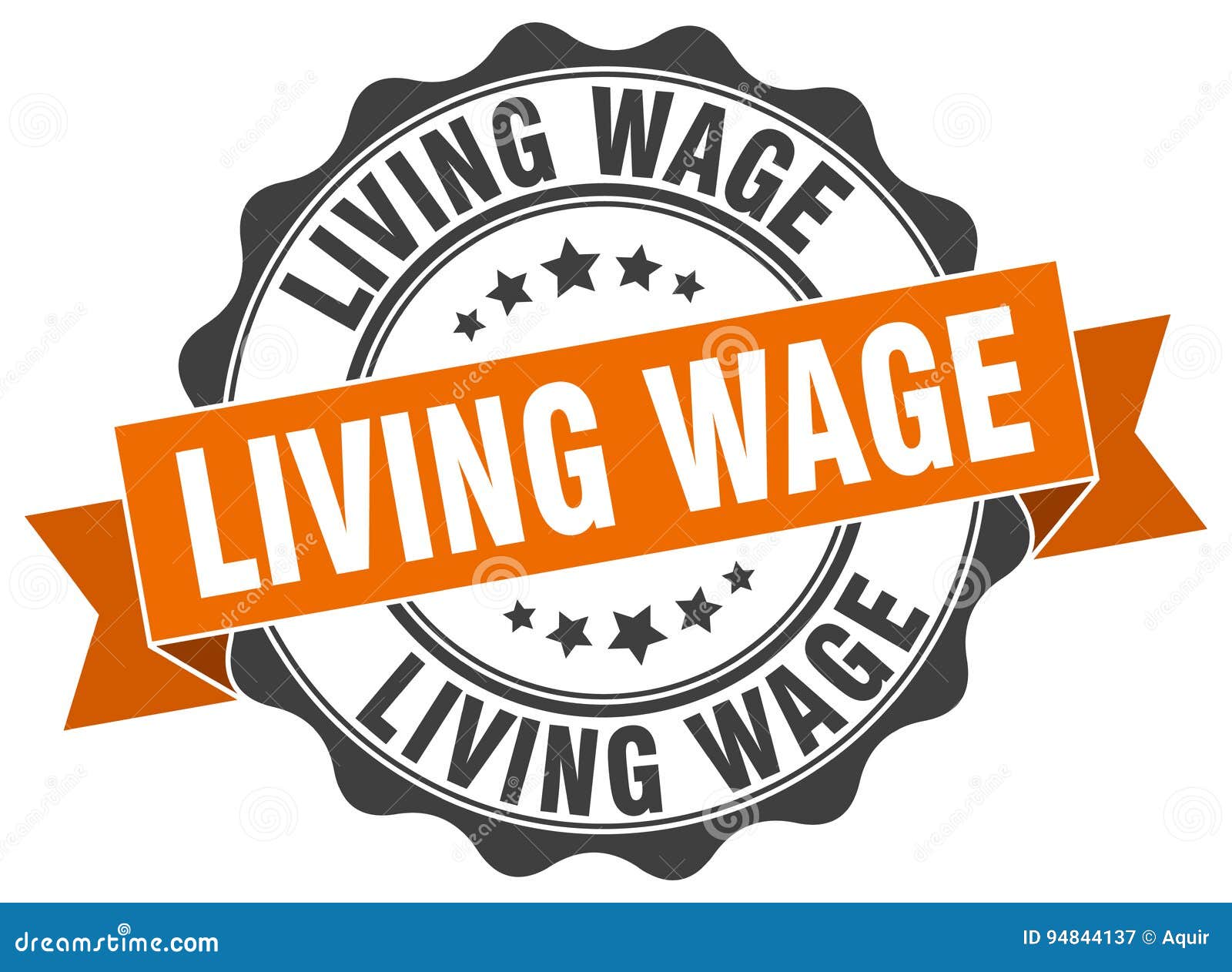 Living wage stamp stock vector. Illustration of badge - 94844137