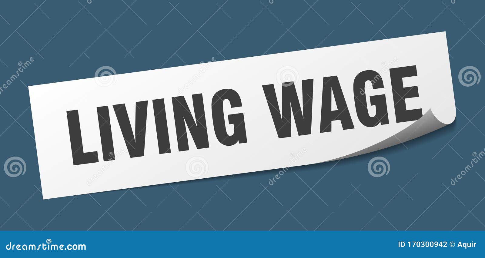 Living Wage Sticker. Living Wage Square Sign Stock Vector ...