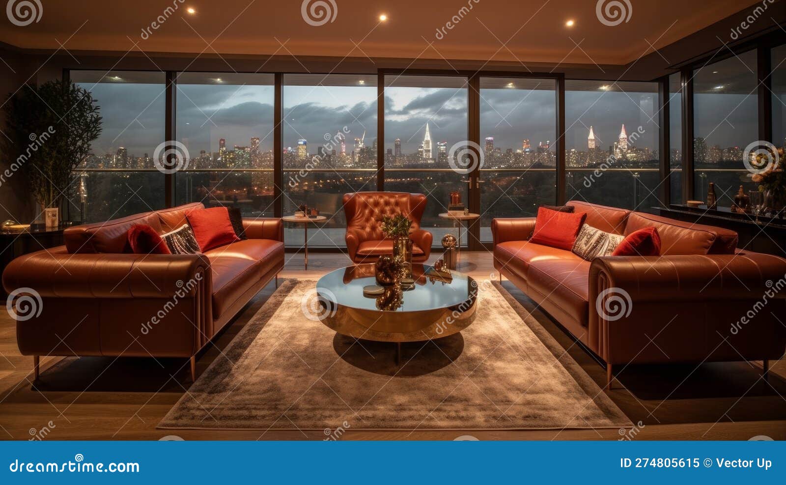 Livingroom Working Area. Modern Interior Design Stock Illustration ...