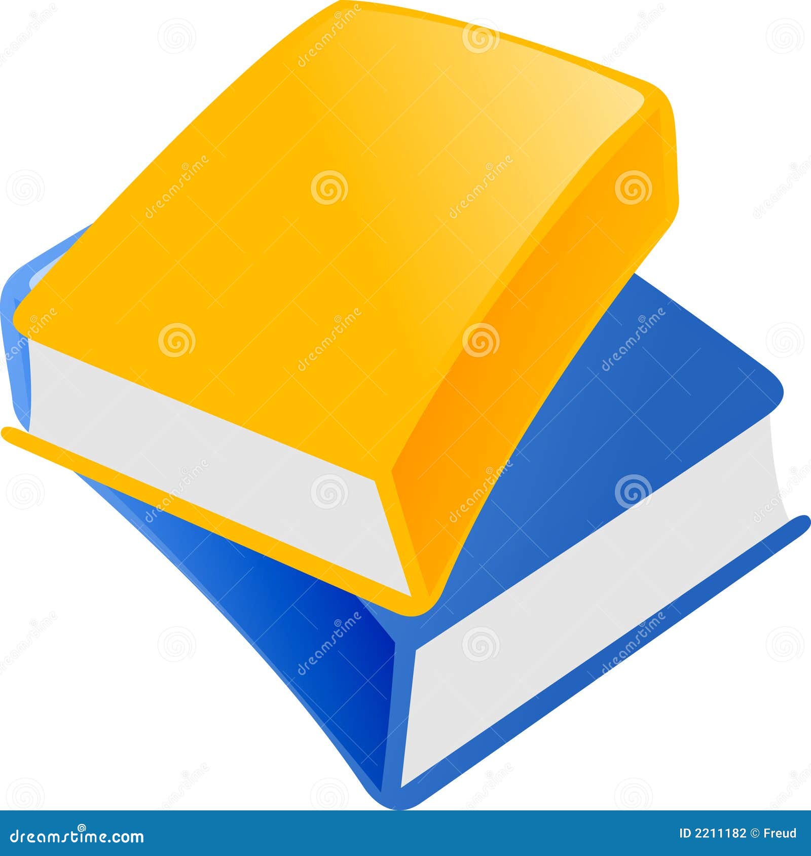 Livre bleu et jaune illustration de vecteur. Illustration du signet ...