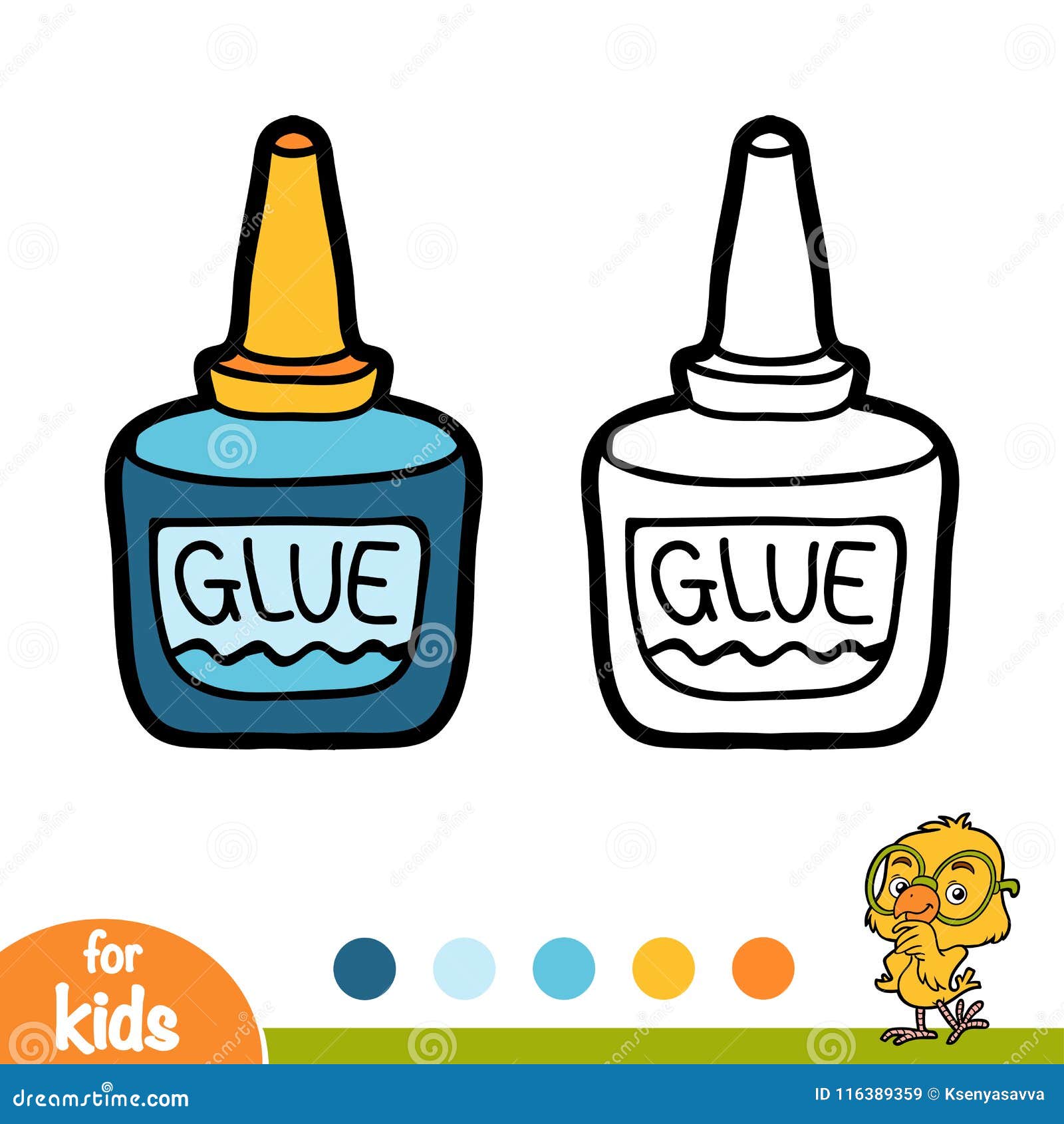 Livre de coloriage, colle illustration de vecteur. Illustration of ...