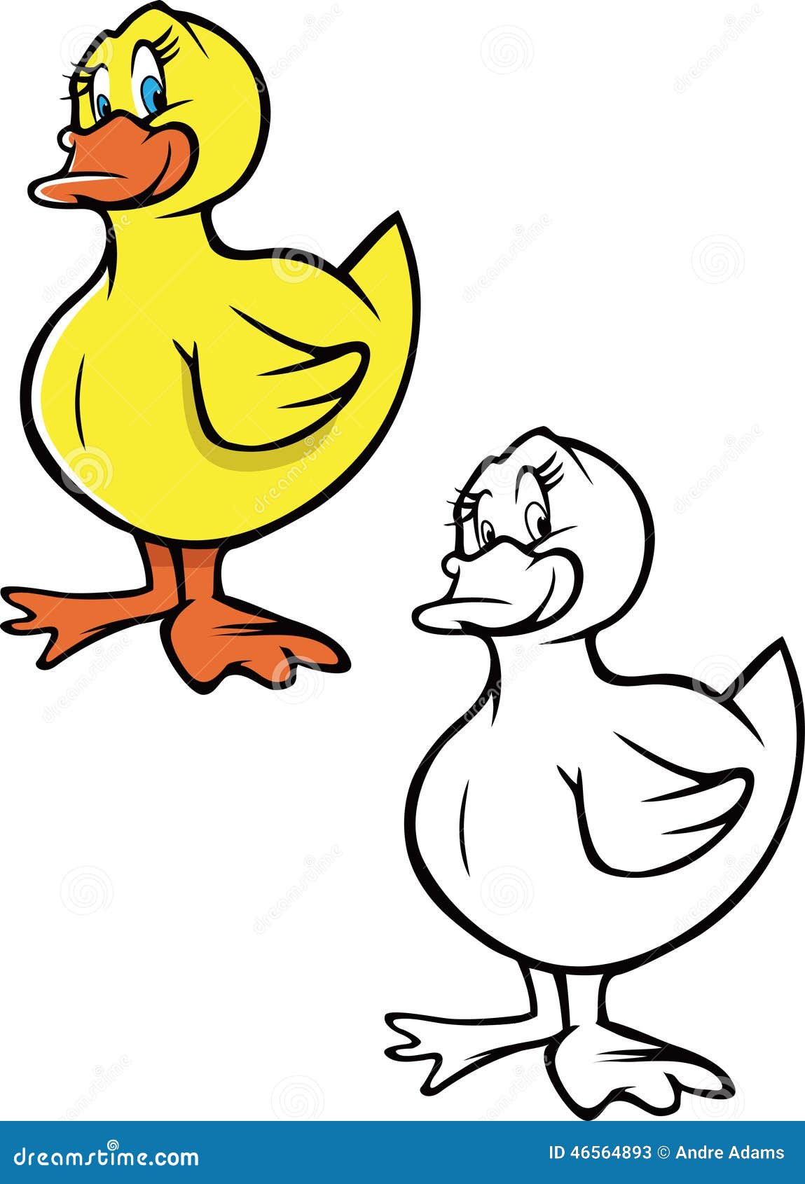 Livre De Coloriage De Caneton Illustration Stock - Illustration du ...