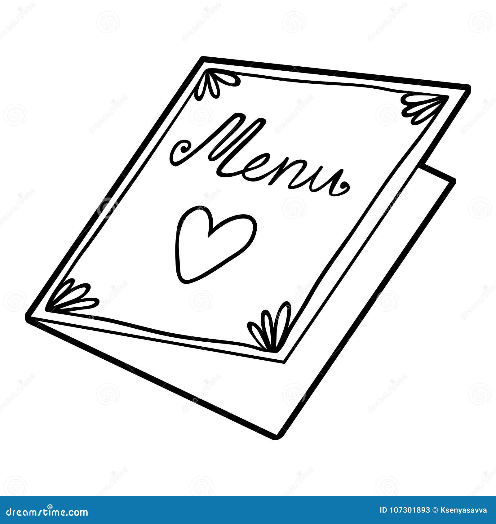 Livre de coloriage, menu illustration de vecteur. Illustration du ...