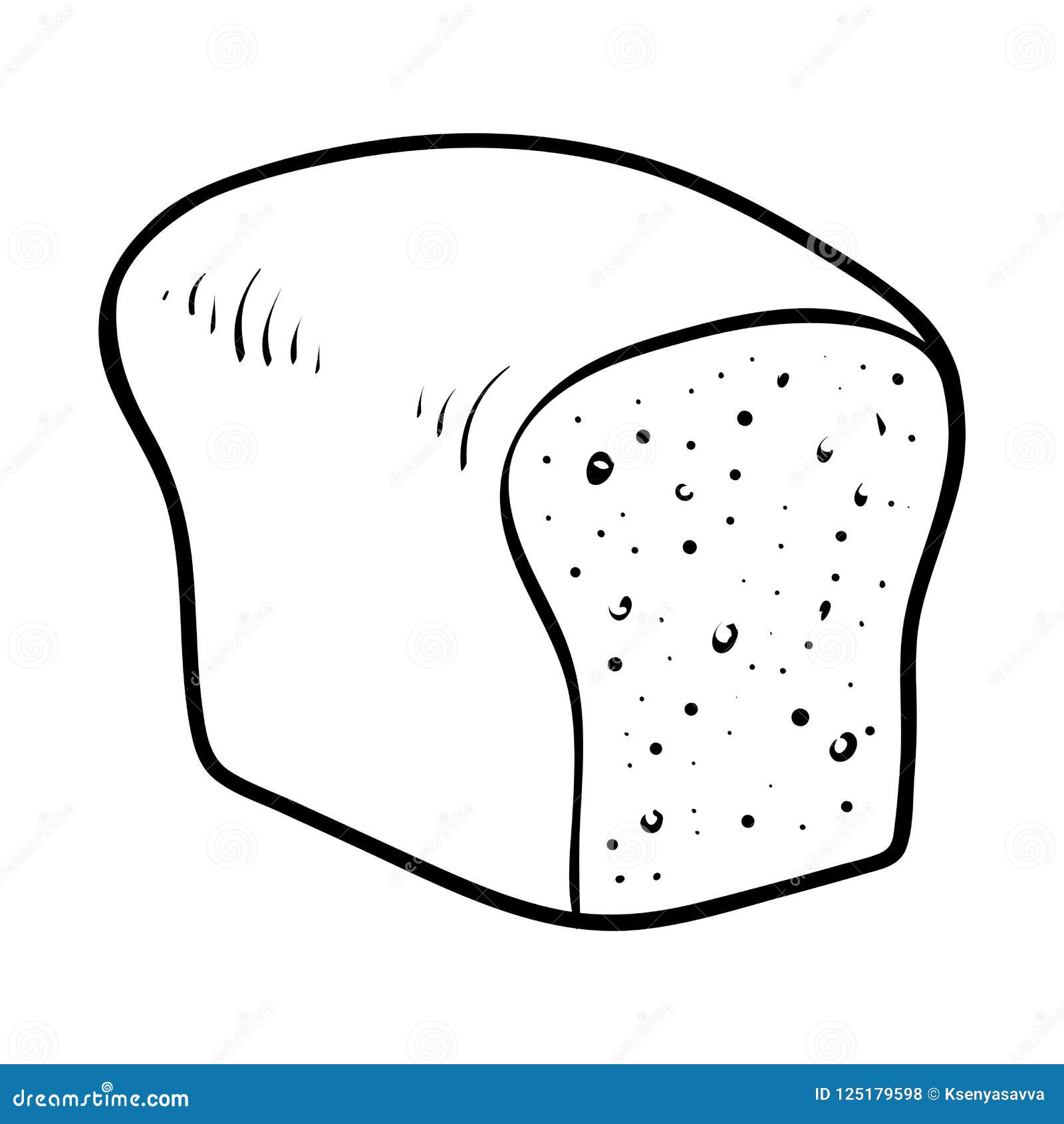 Livre de coloriage, pain illustration de vecteur. Illustration du ...