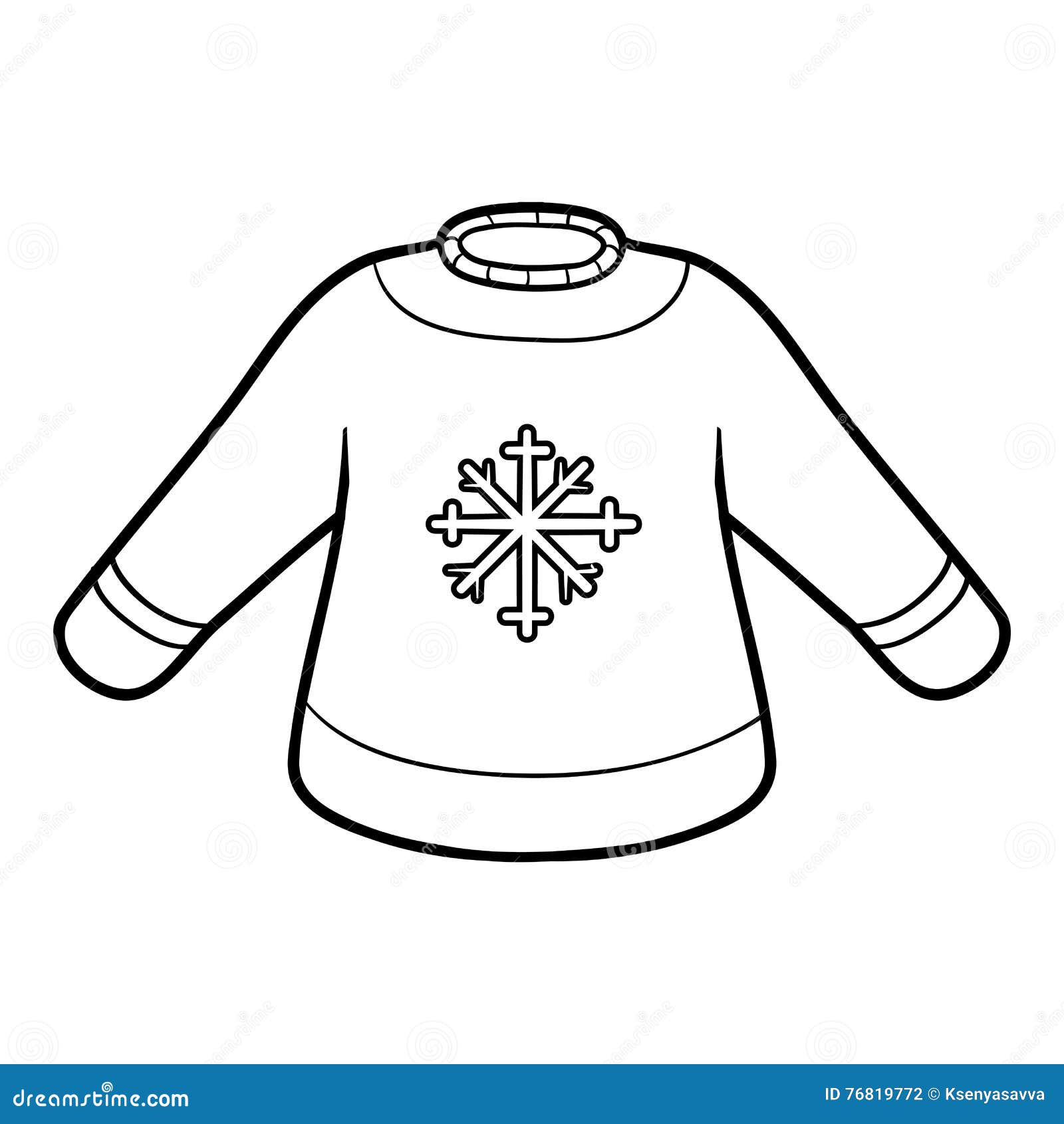 Livre de coloriage, pull illustration de vecteur. Illustration du ...