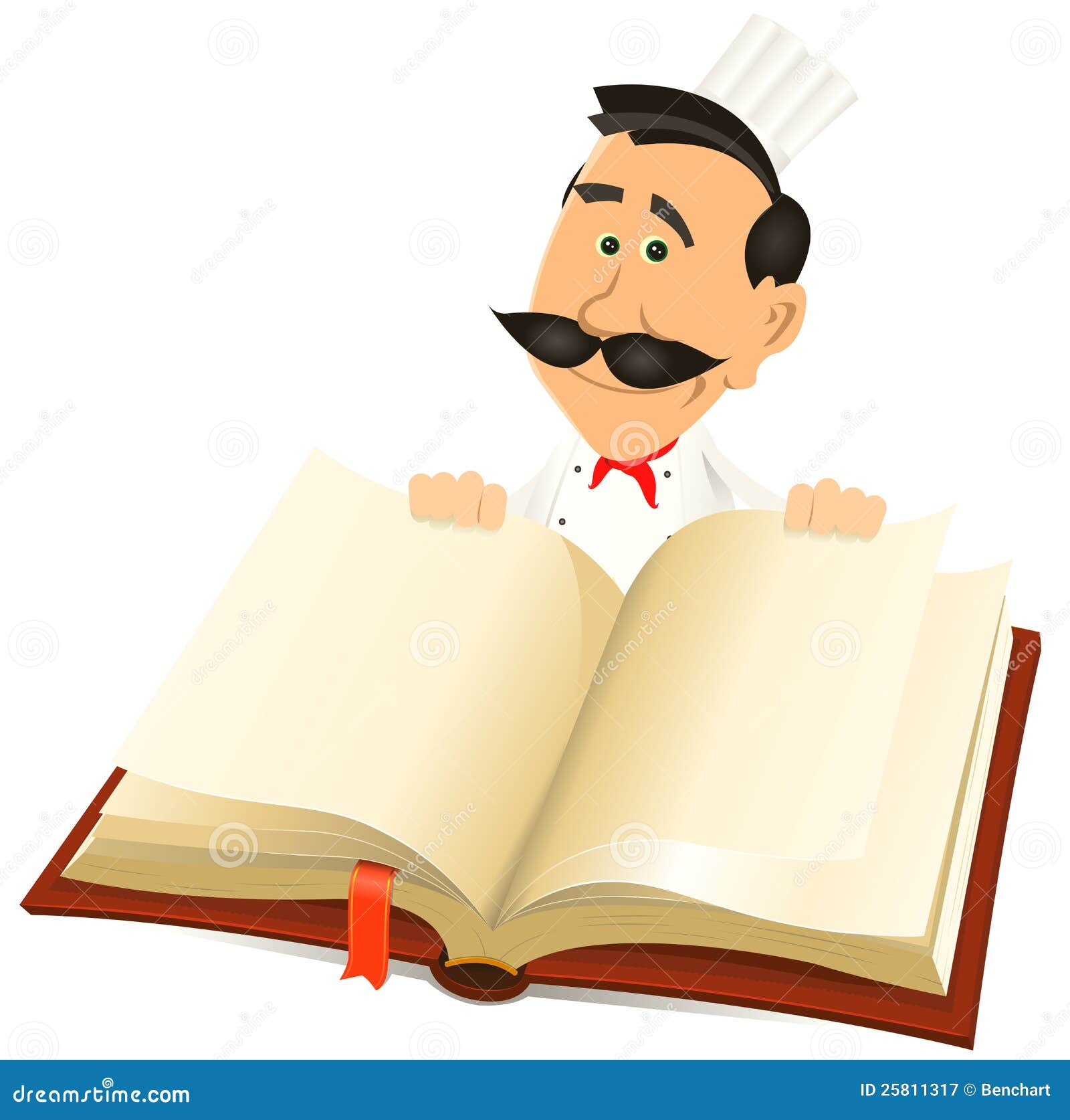 Livre De Recettes De Fixation De Cuisinier De Chef Illustration de ...