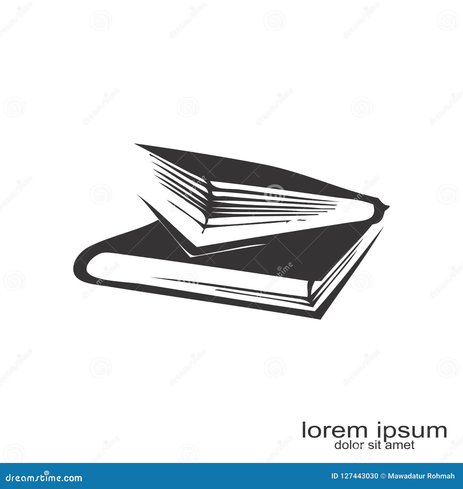 Livre Logo Design illustration de vecteur. Illustration du noir - 127443030