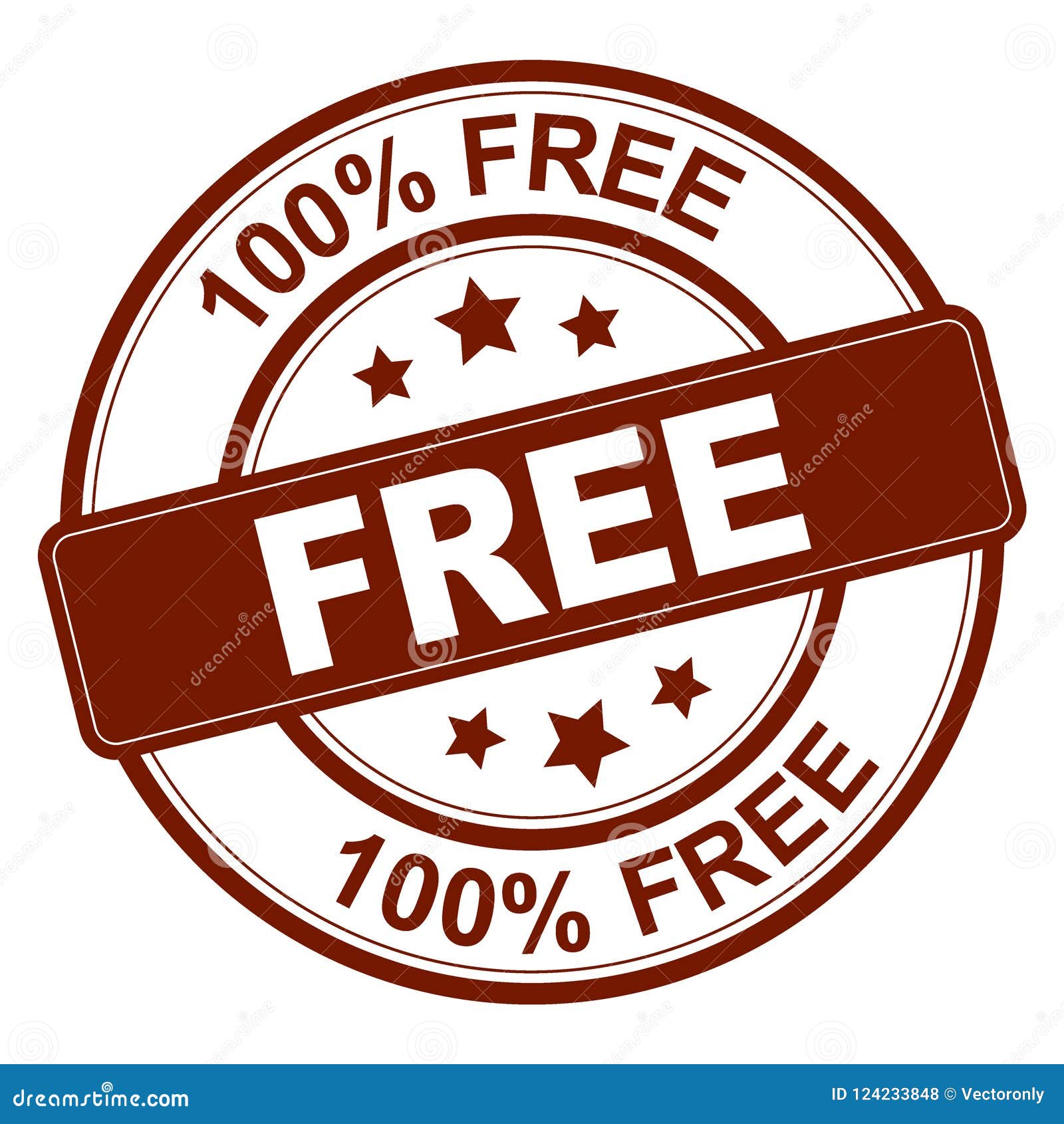 Livre o vetor do selo ilustração do vetor. Ilustração de produto ...