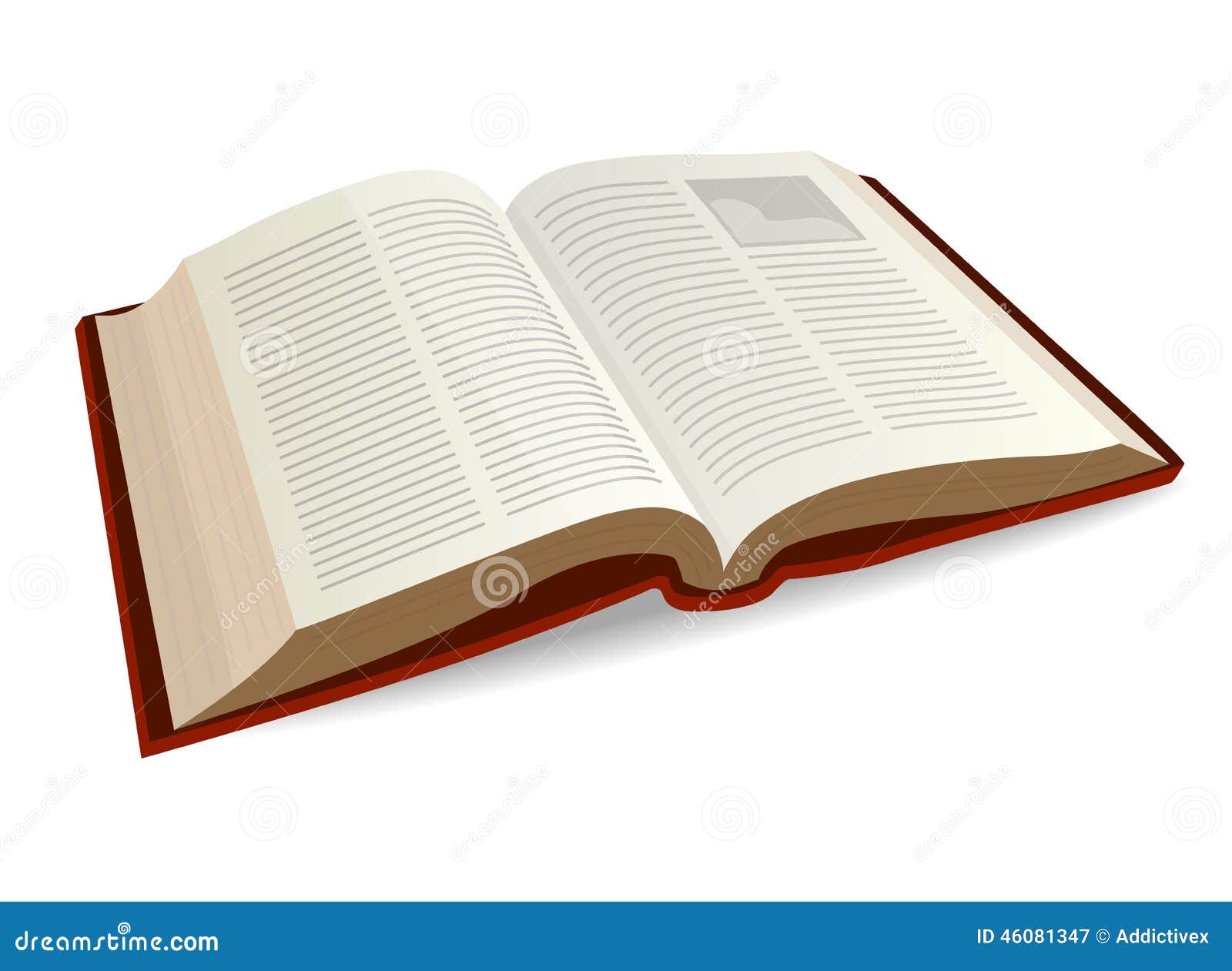 Livre ouvert illustration de vecteur. Illustration du éducation - 46081347