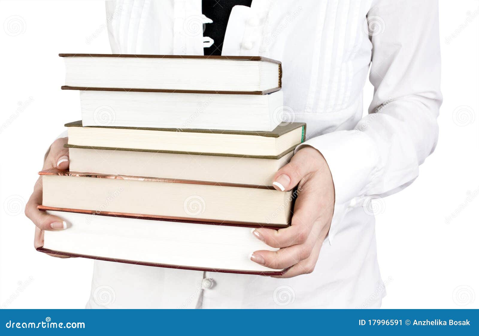 Livres dans mains image stock. Image du objets, chemisier - 17996591
