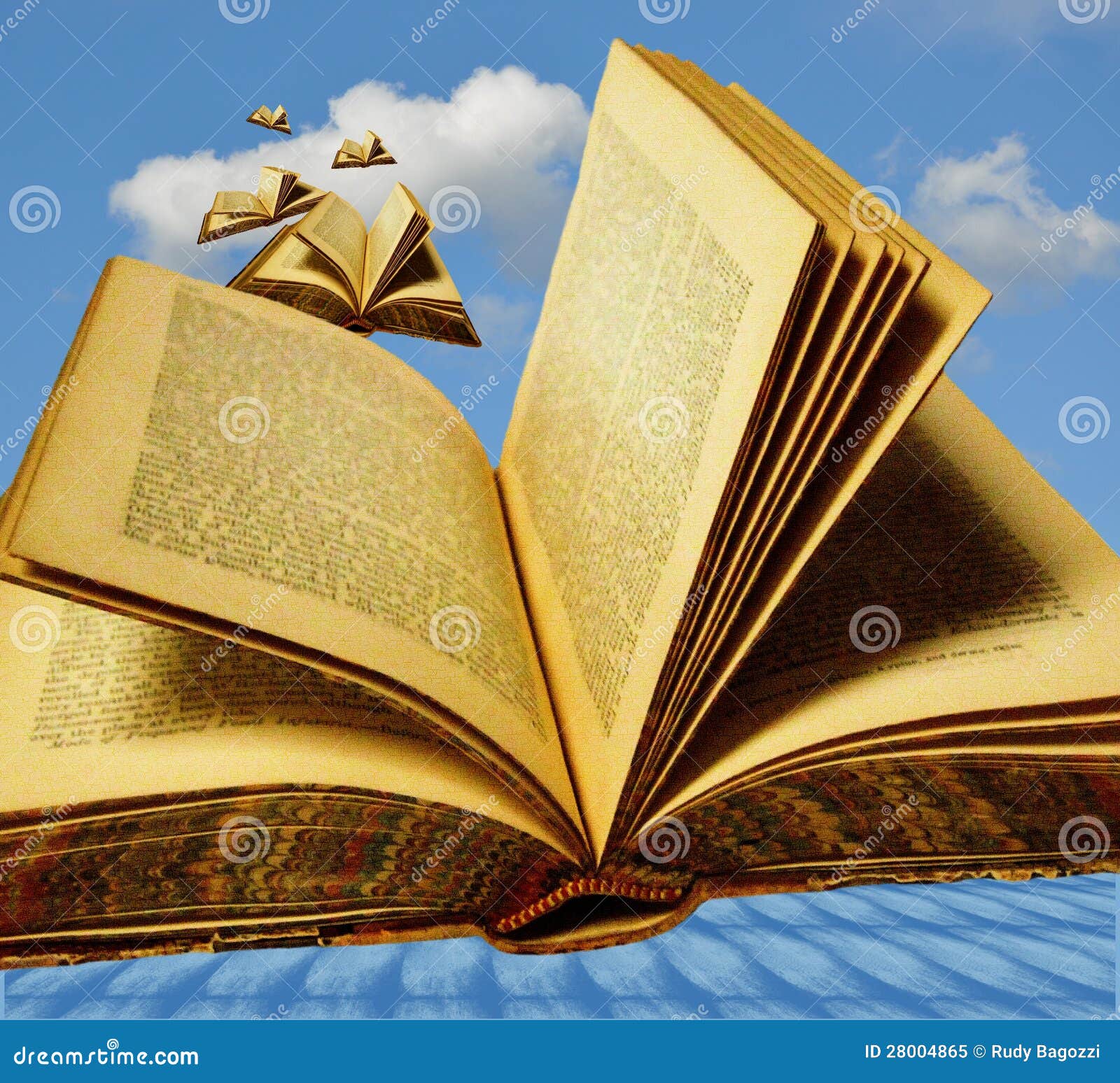 Livres ouverts volants illustration stock. Illustration du affaires ...