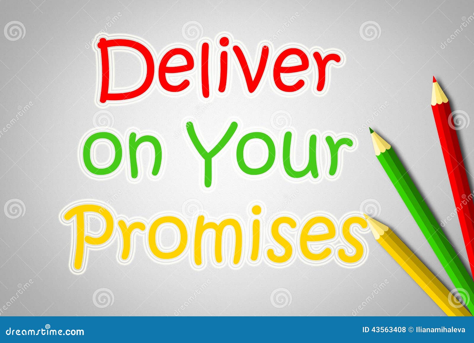 Livrez Sur Votre Concept De Promesses Illustration Stock - Illustration ...