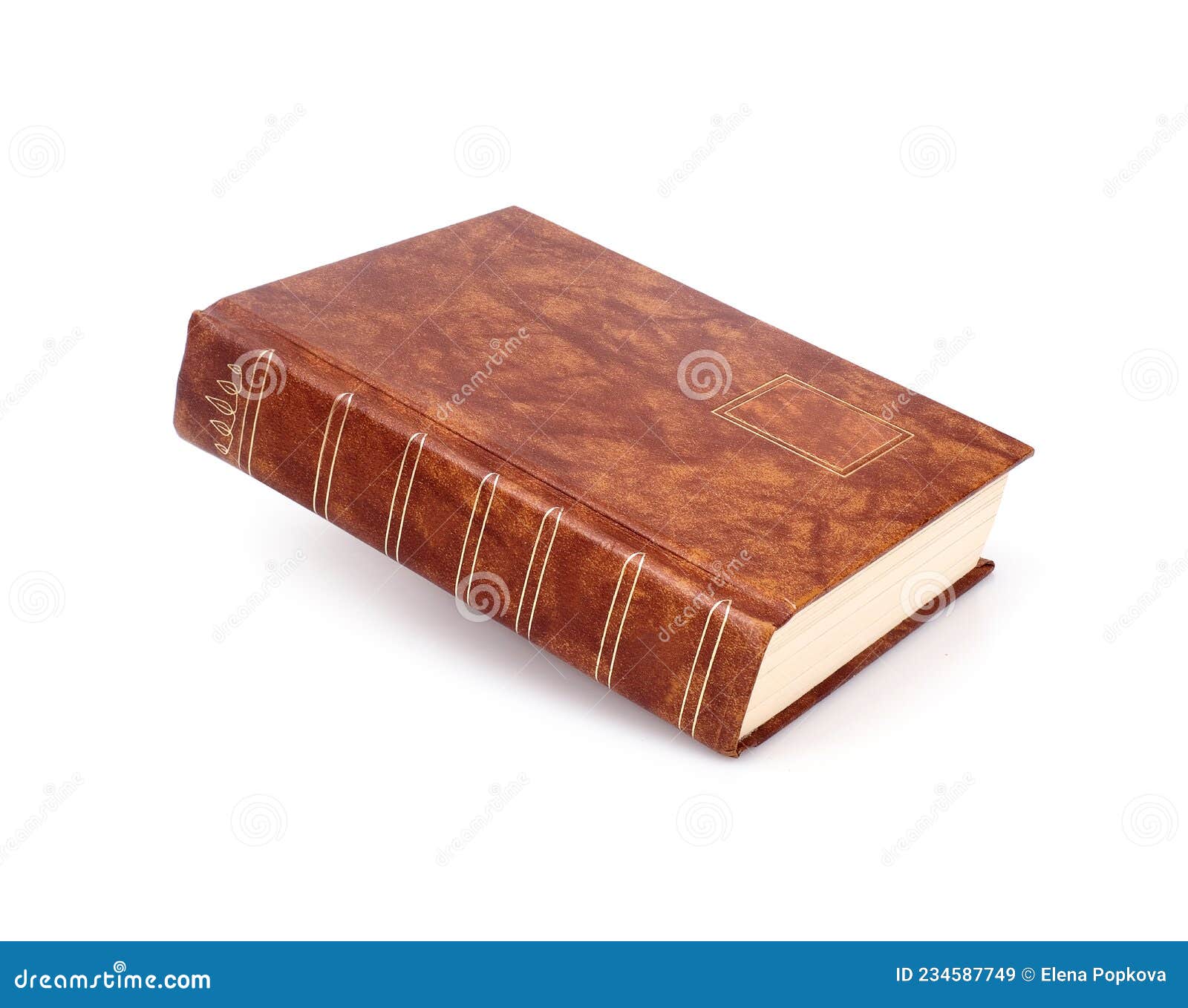 Livro Em Capa Marrom Isolado Em Fundo Branco Imagem de Stock - Imagem ...