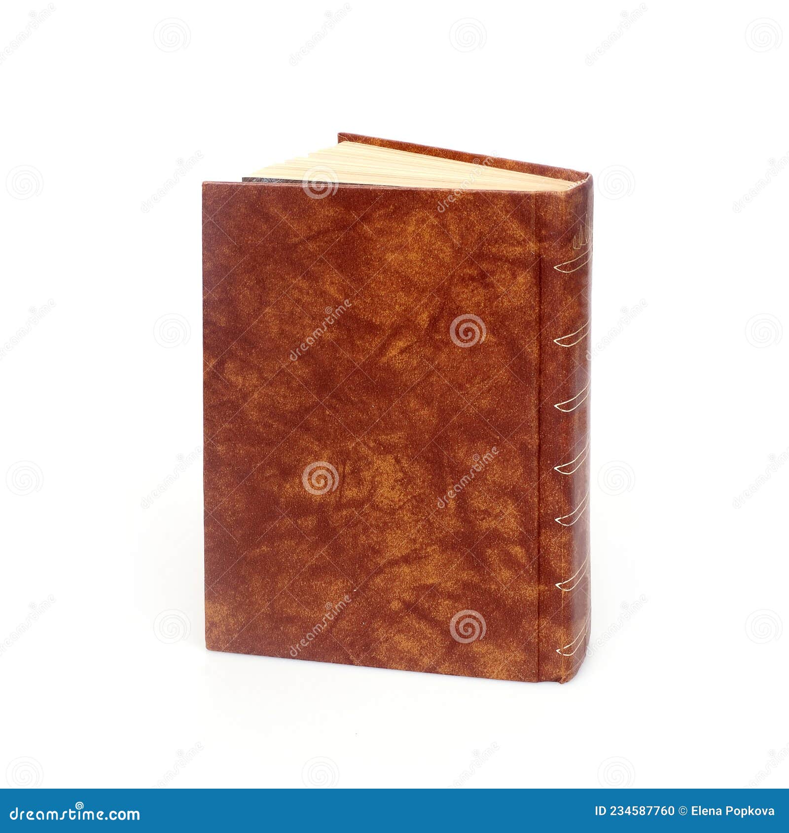 Livro Em Capa Marrom Isolado Em Fundo Branco Foto de Stock - Imagem de ...