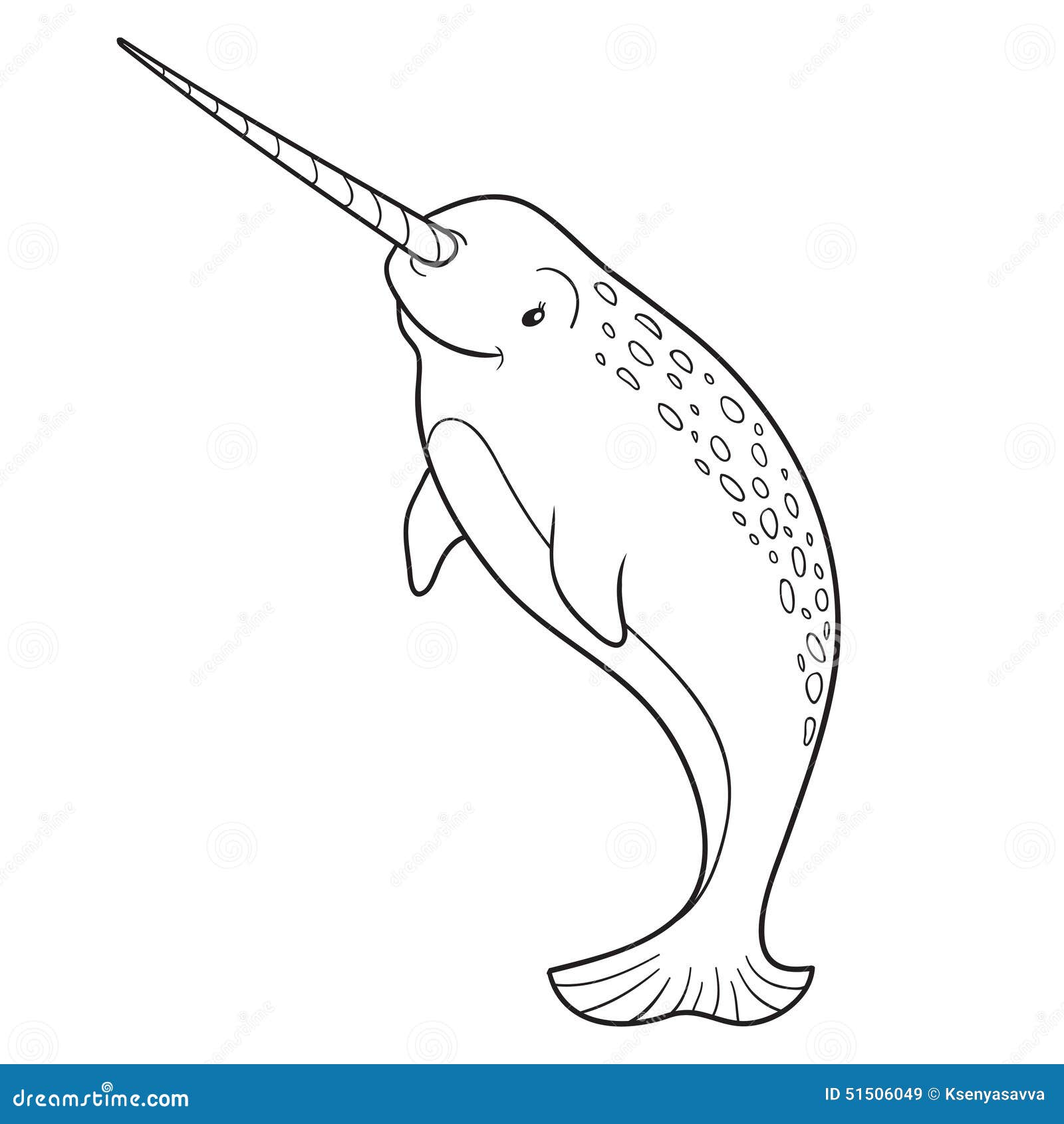 Desenho Baleia Narval Para Colorir