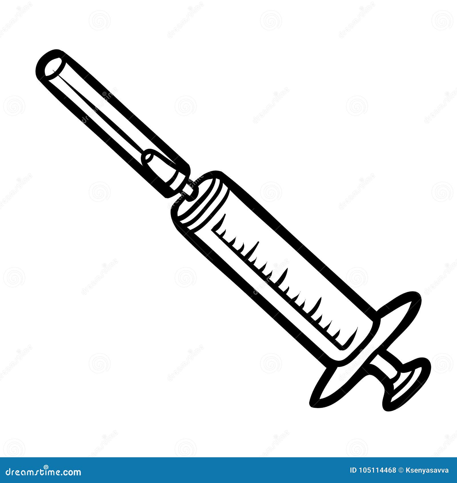 Livro Para Colorir, Seringa Ilustração do Vetor - Ilustração de ...