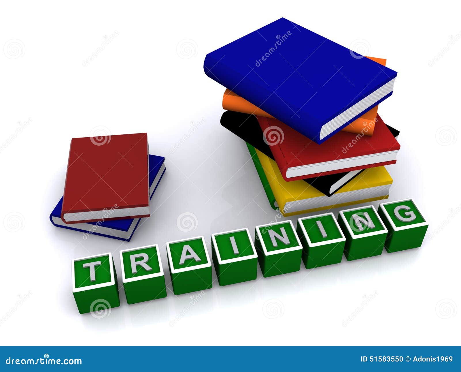 Livros do treinamento ilustração stock. Ilustração de conceito - 51583550