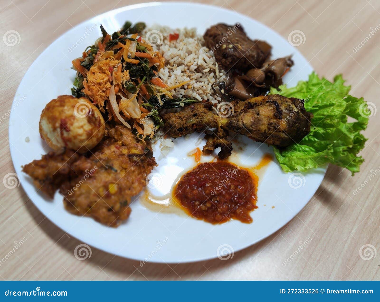 Liwet Rice: Traditional Meal from Central Java Stock Photo - Image of ...