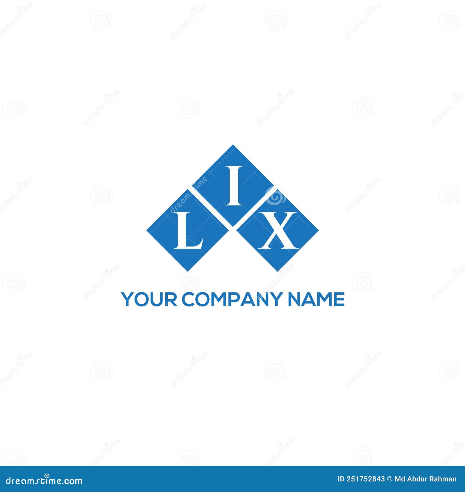 LIX Letter Logo Design On WHITE Background. LIX Creative Initials ...