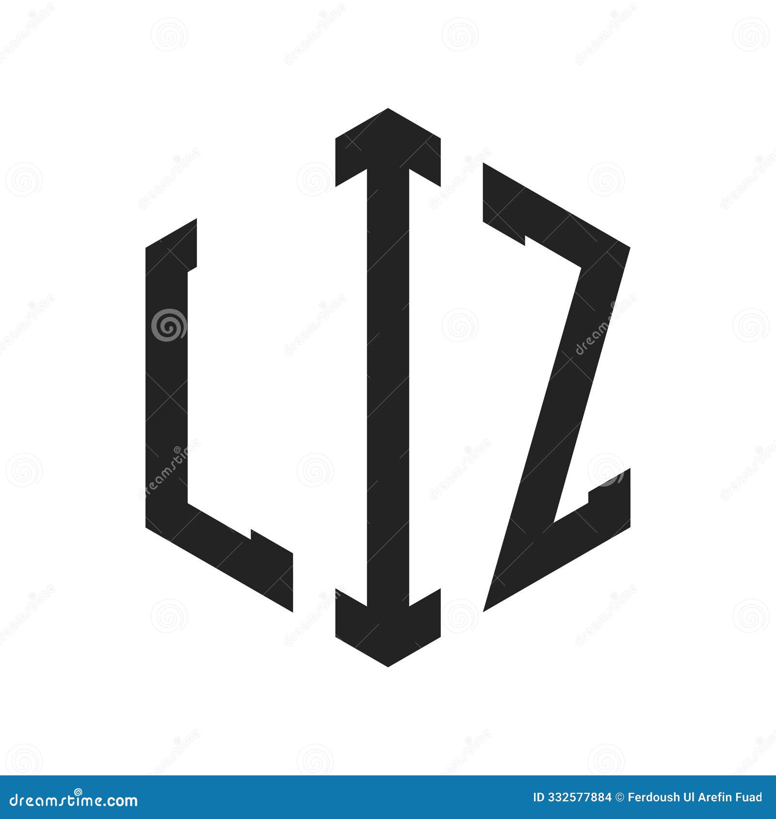 LIZ Logo Design. Initial Letter LIZ Monogram Logo Using Hexagon Shape ...