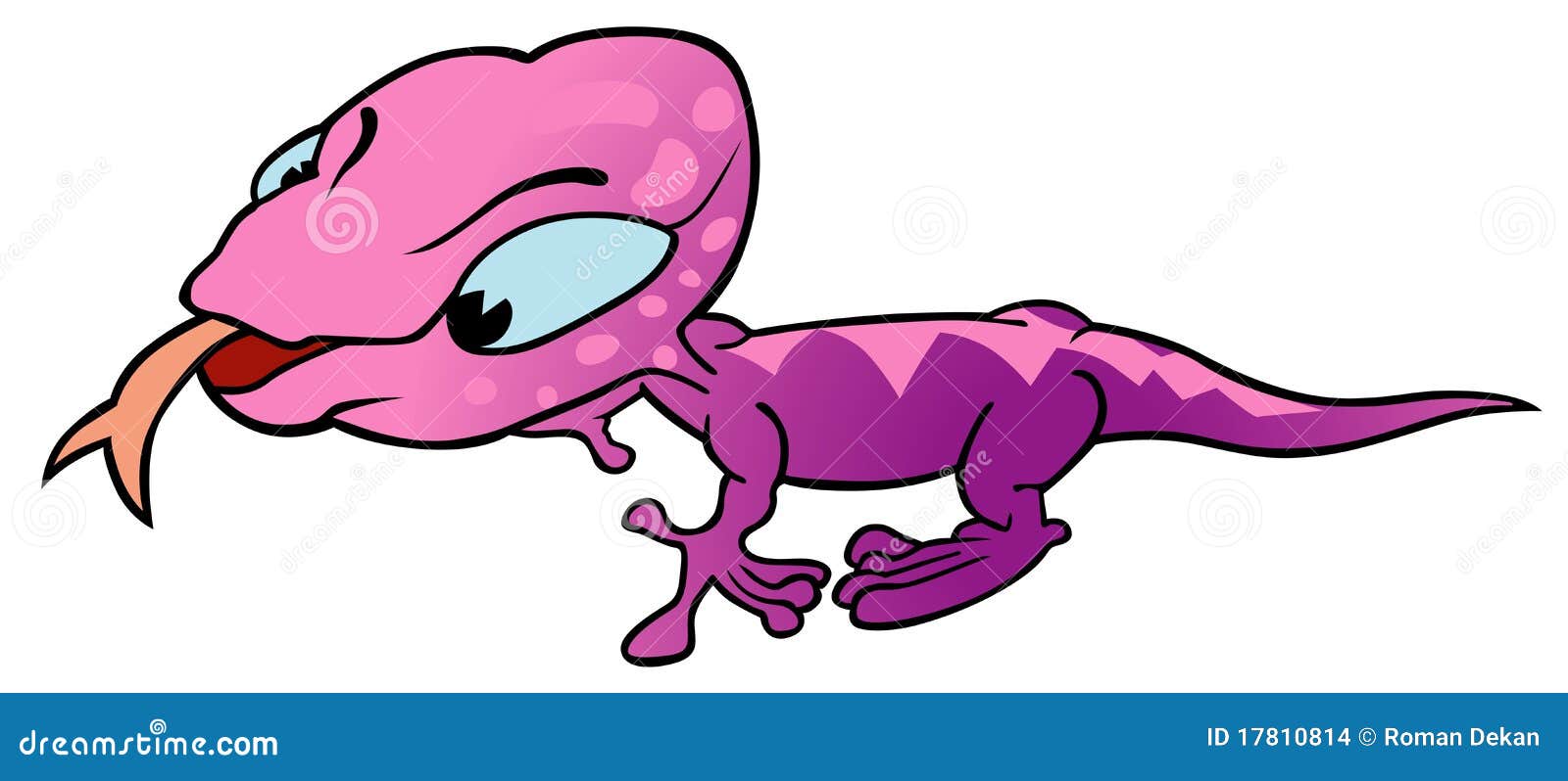 Lizard stock vector. Illustration of pink, lizard, clipart - 17810814