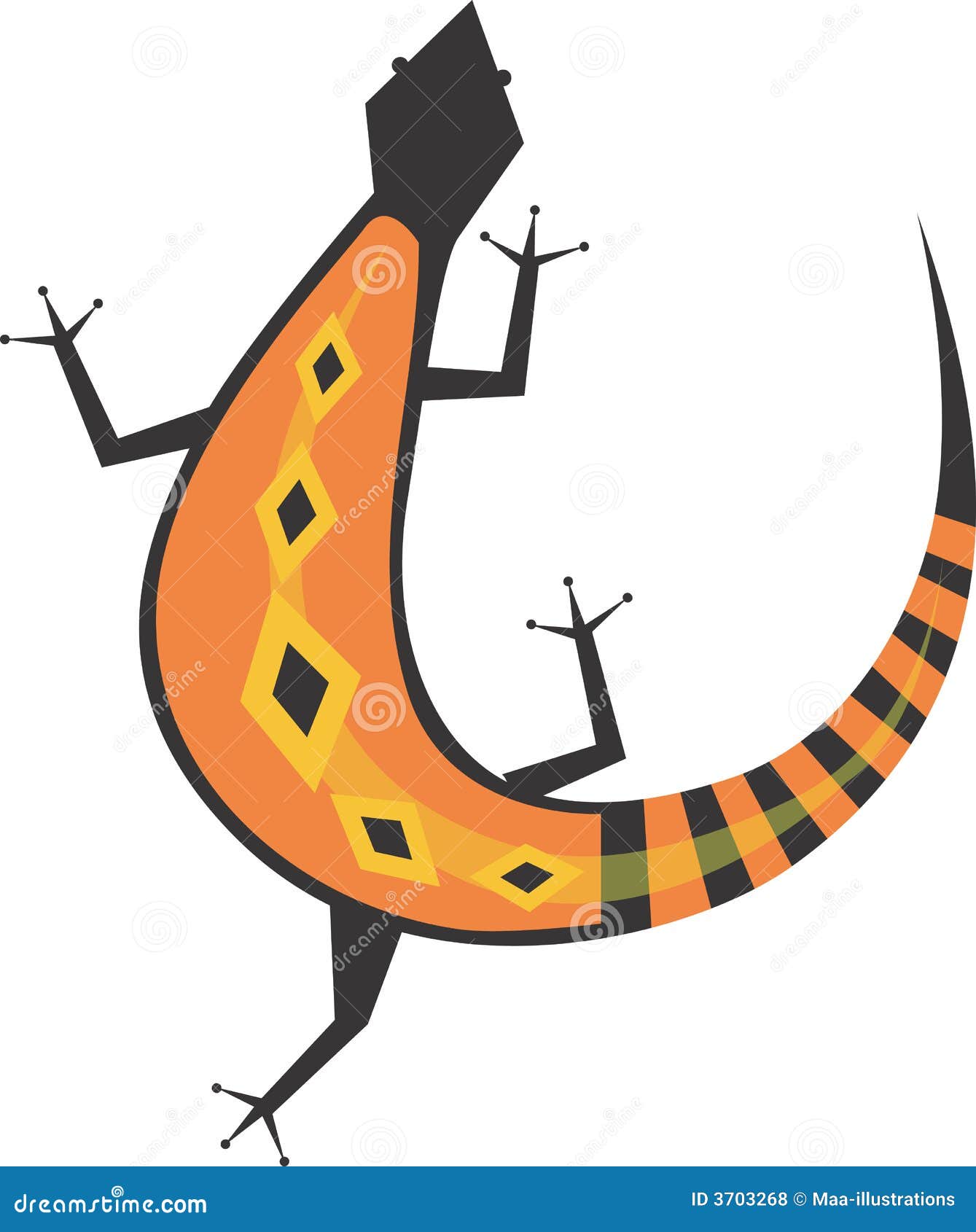 Lizard stock vector. Illustration of suffering, small - 3703268