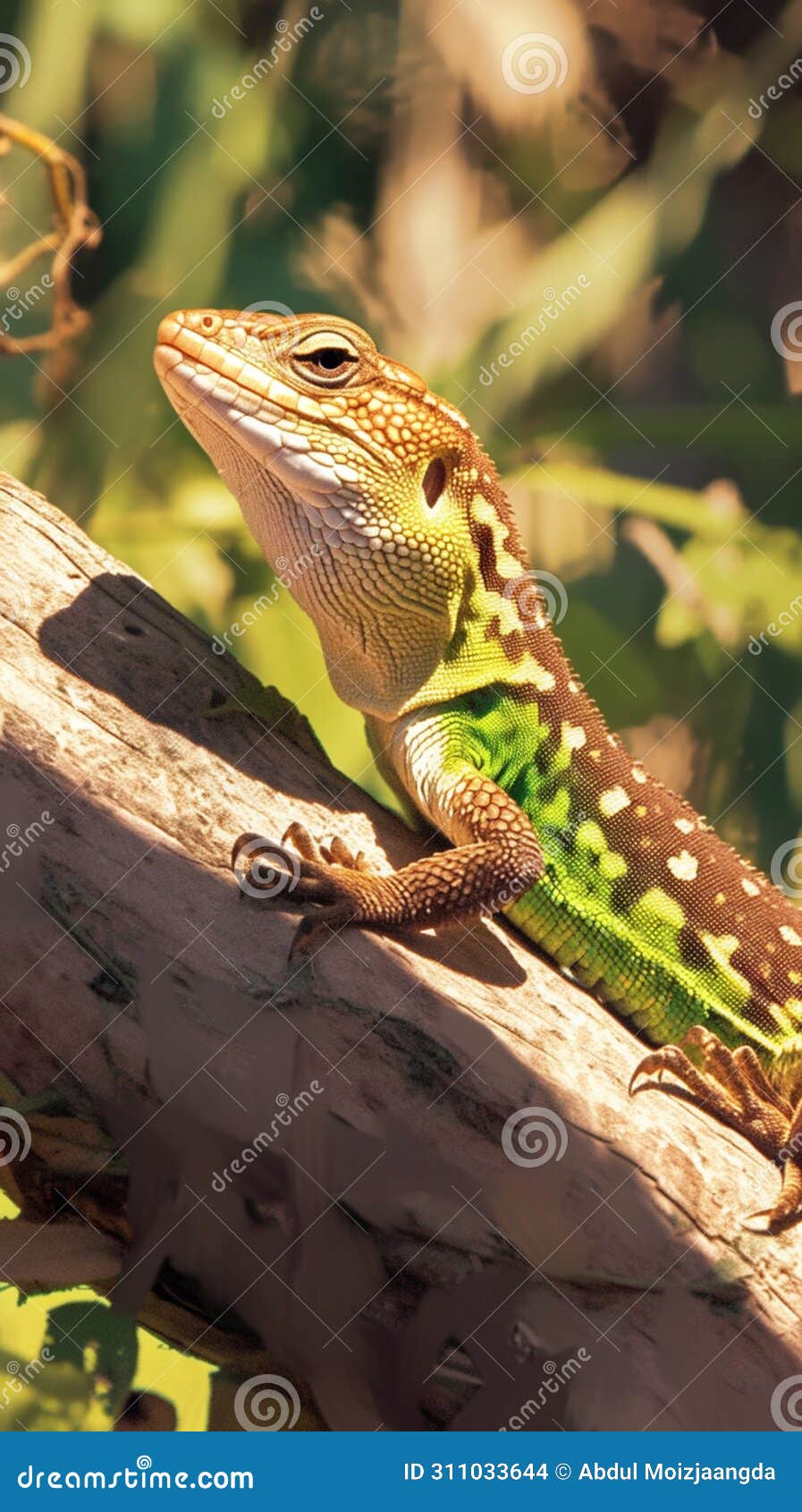 Lizard Basking in the Warm Sun, Soaking Up Rays Peacefully Stock ...