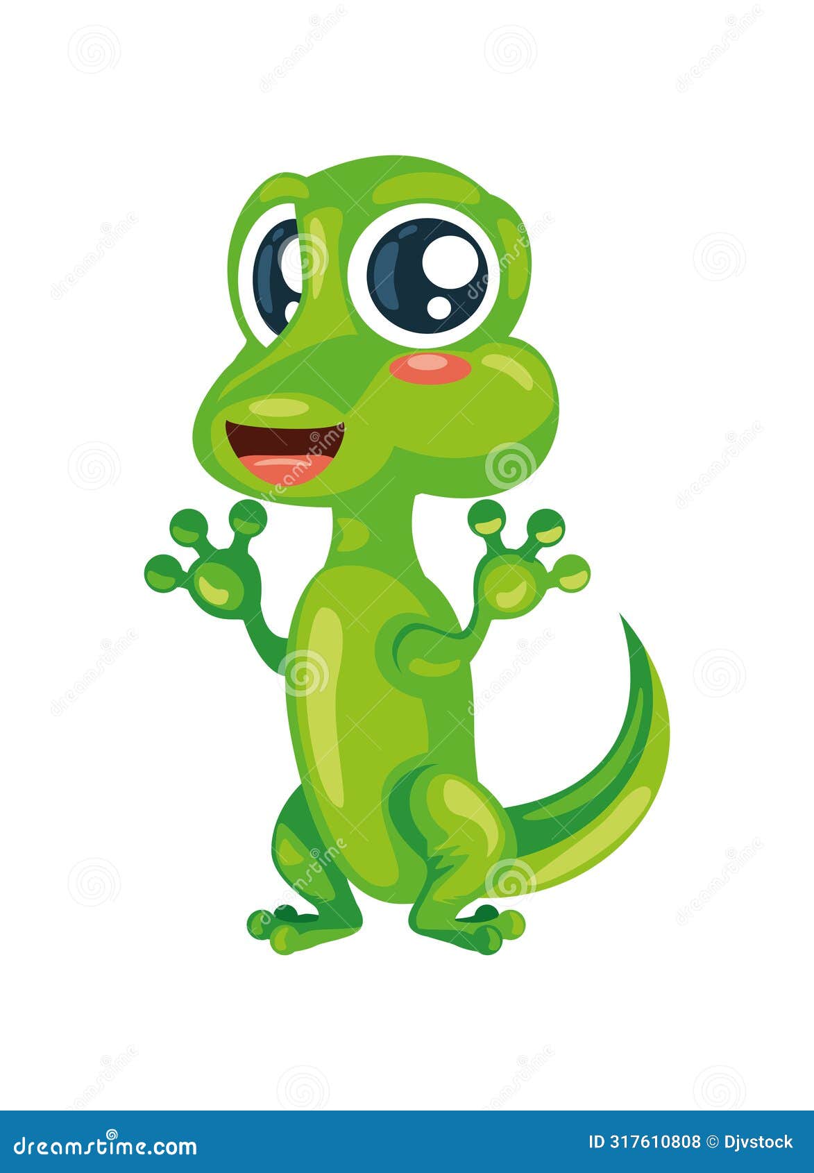 Lizard cartoon cute stock vector. Illustration of salamander - 317610808