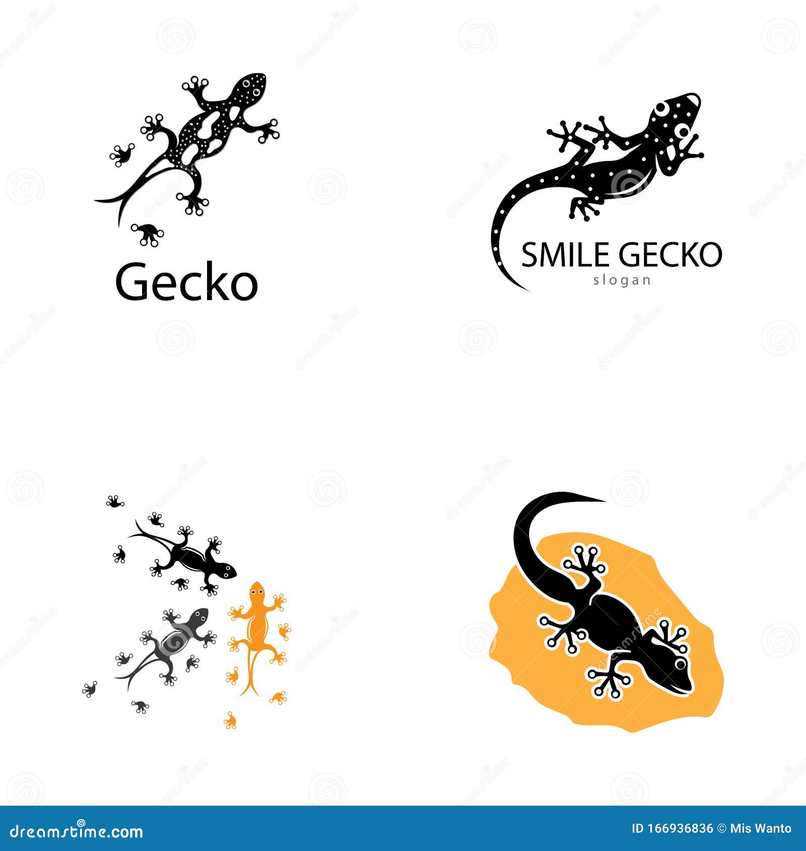 Abstract Animall Tattoo With Gekko Outline And Geometric Elements ...