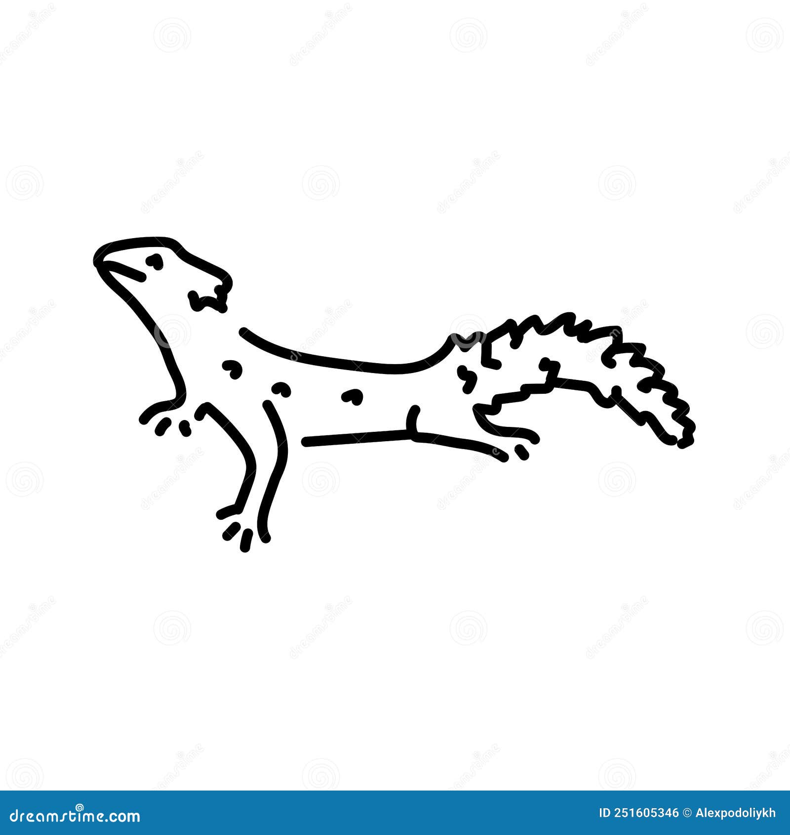 Lizard Color Icon Set Isolated On White Background Vector Illustration ...