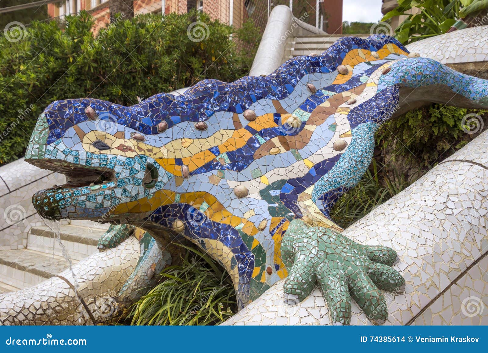 Lizard of Gaudi stock photo. Image of design, modern - 74385614