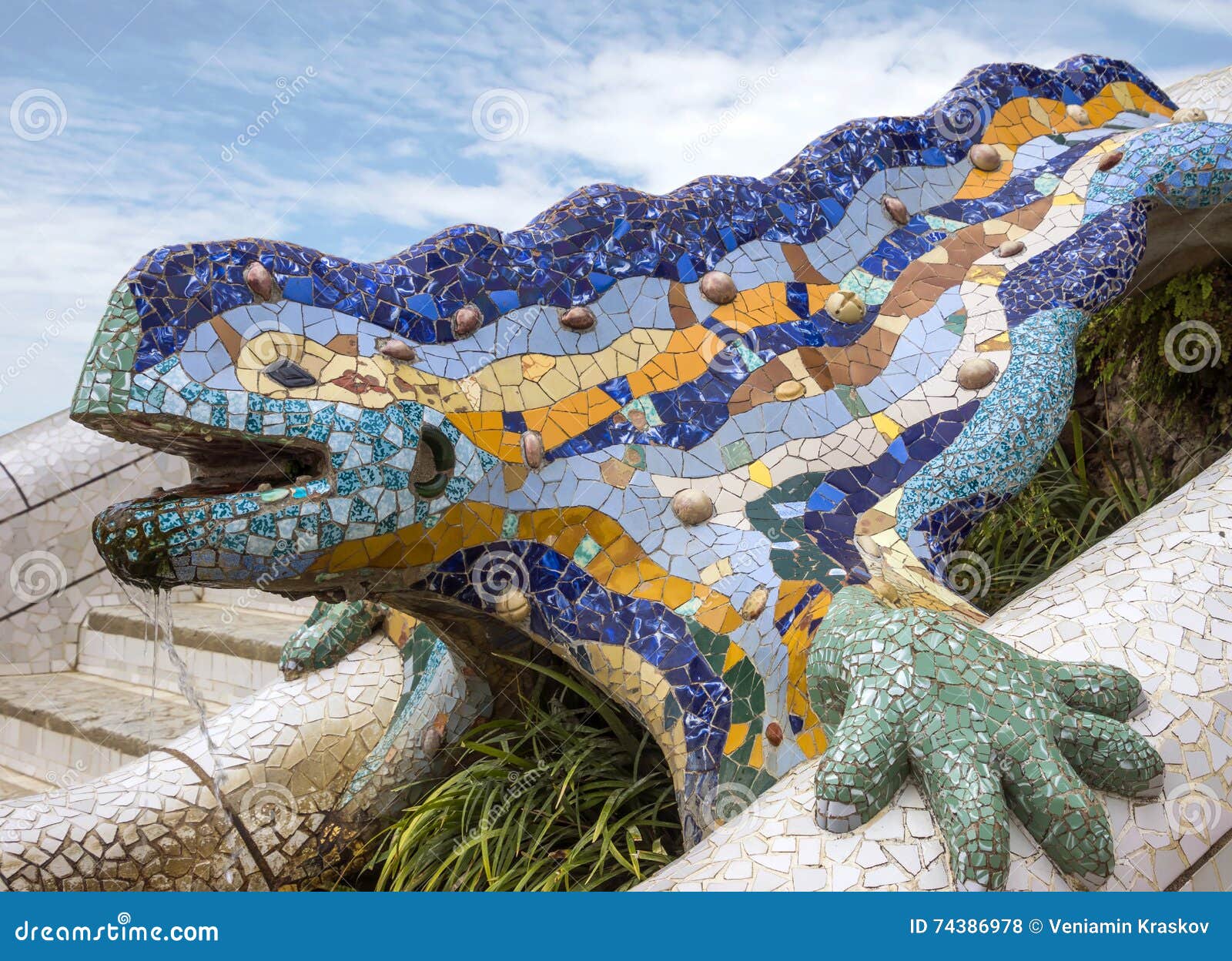 Lizard of Gaudi stock photo. Image of dragon, europe - 74386978