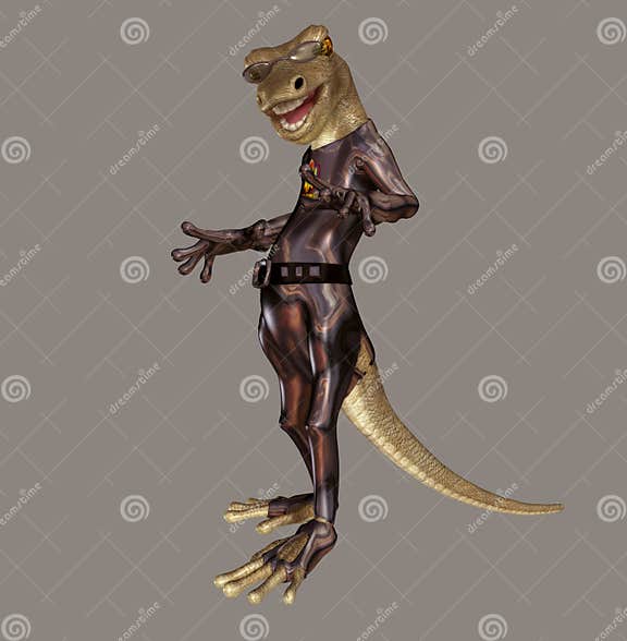 Lizard Hero stock illustration. Illustration of isolated - 6806452