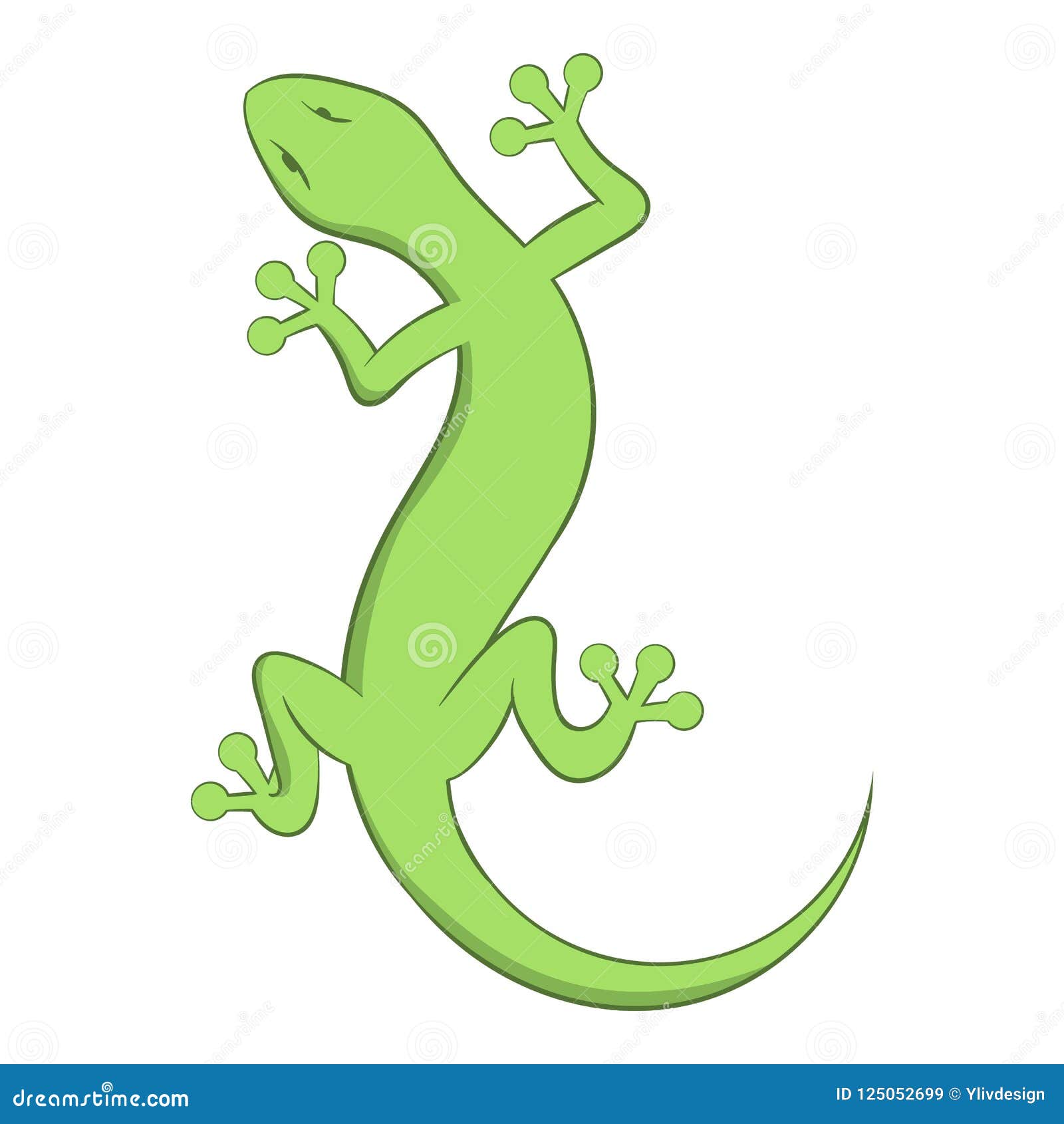 Lizard icon, cartoon style stock illustration. Illustration of reptile ...