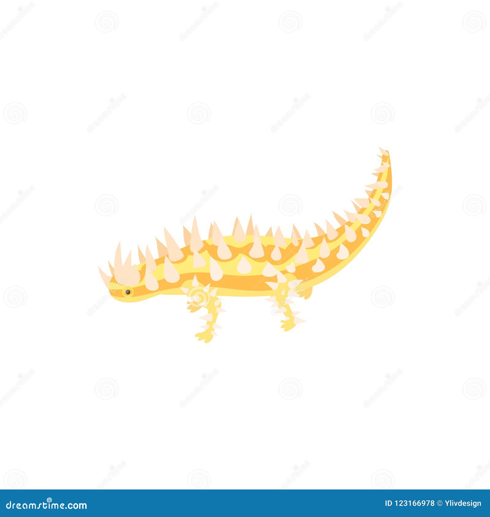 Lizard icon, cartoon style stock illustration. Illustration of outline ...