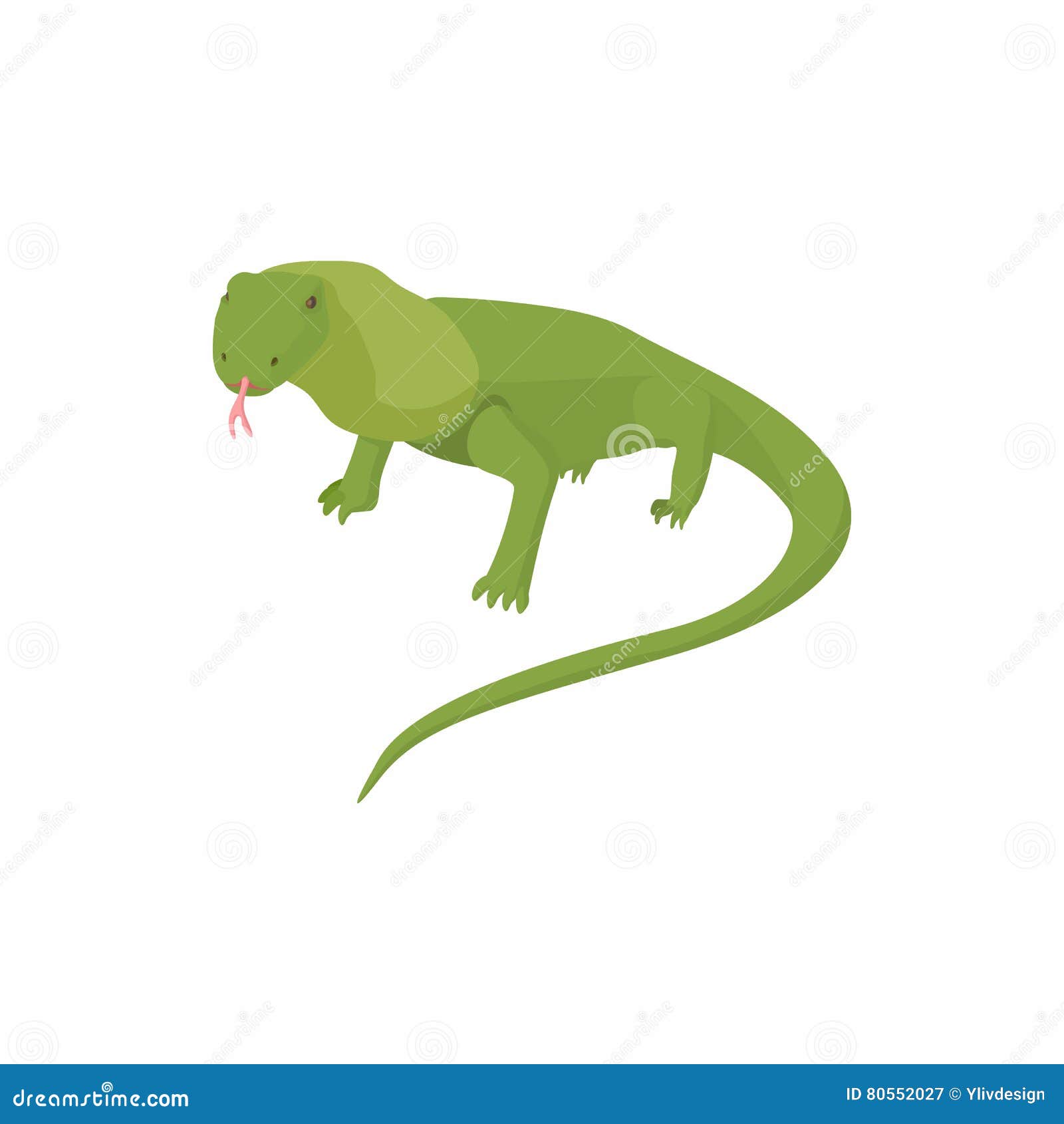 Lizard icon, cartoon style stock vector. Illustration of abstract ...