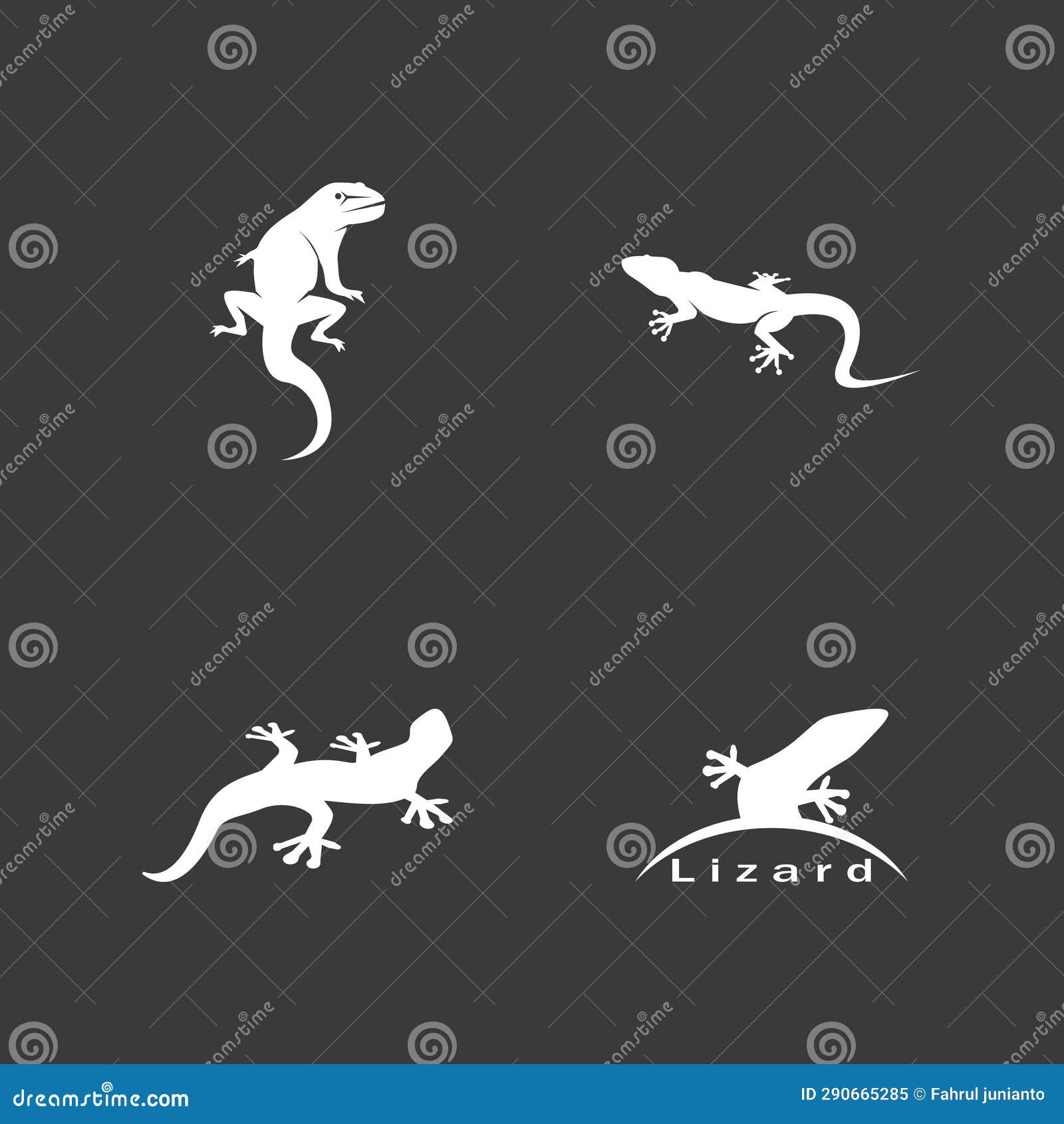 Lizard Icon Silhouette Logo Symbol Vector Stock Illustration ...