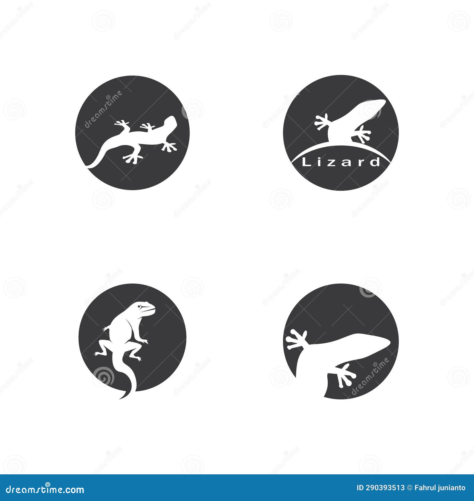 Lizard Icon Silhouette Logo Symbol Vector Stock Illustration ...