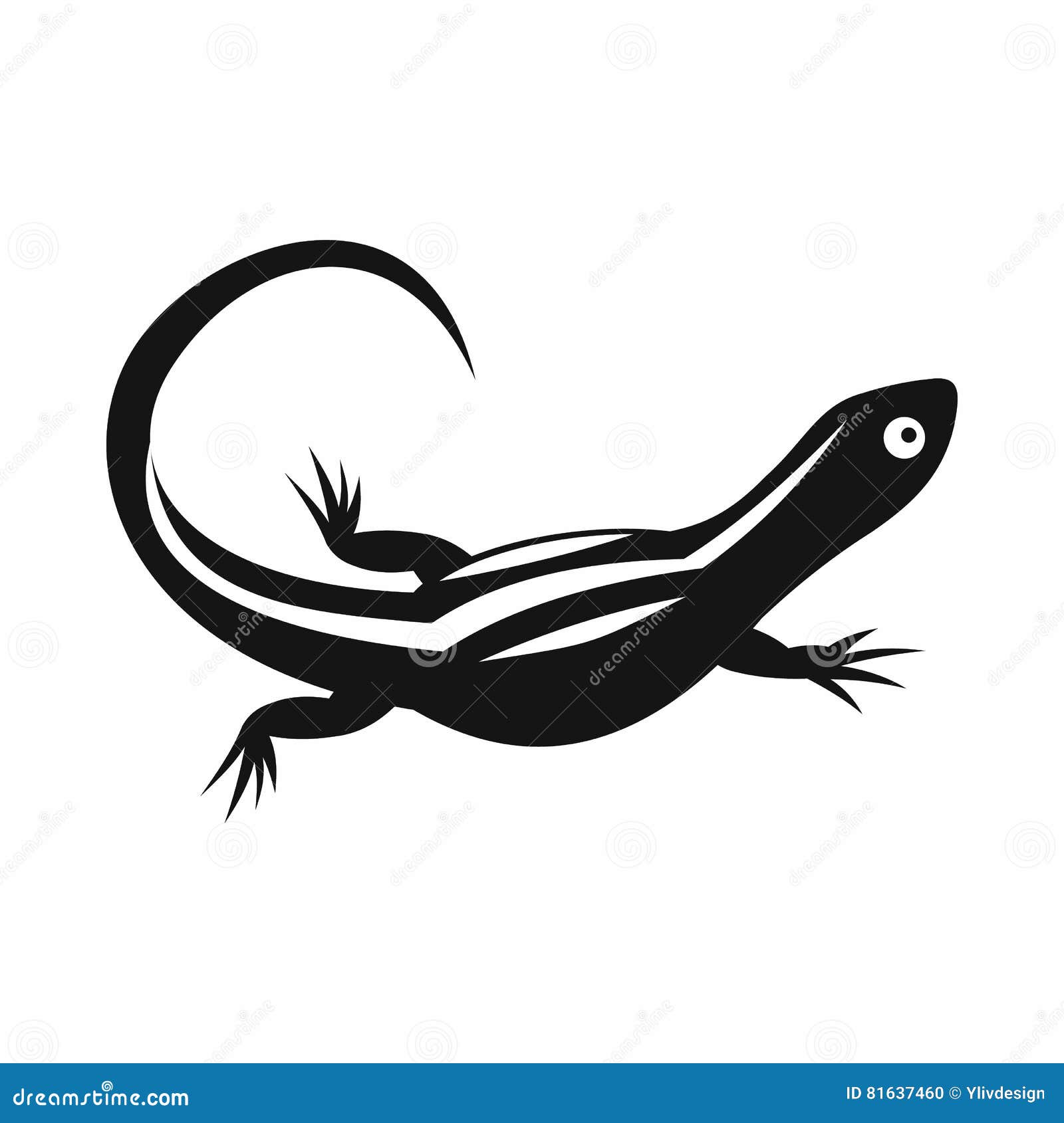 Lizard icon, simple style stock vector. Illustration of site - 81637460