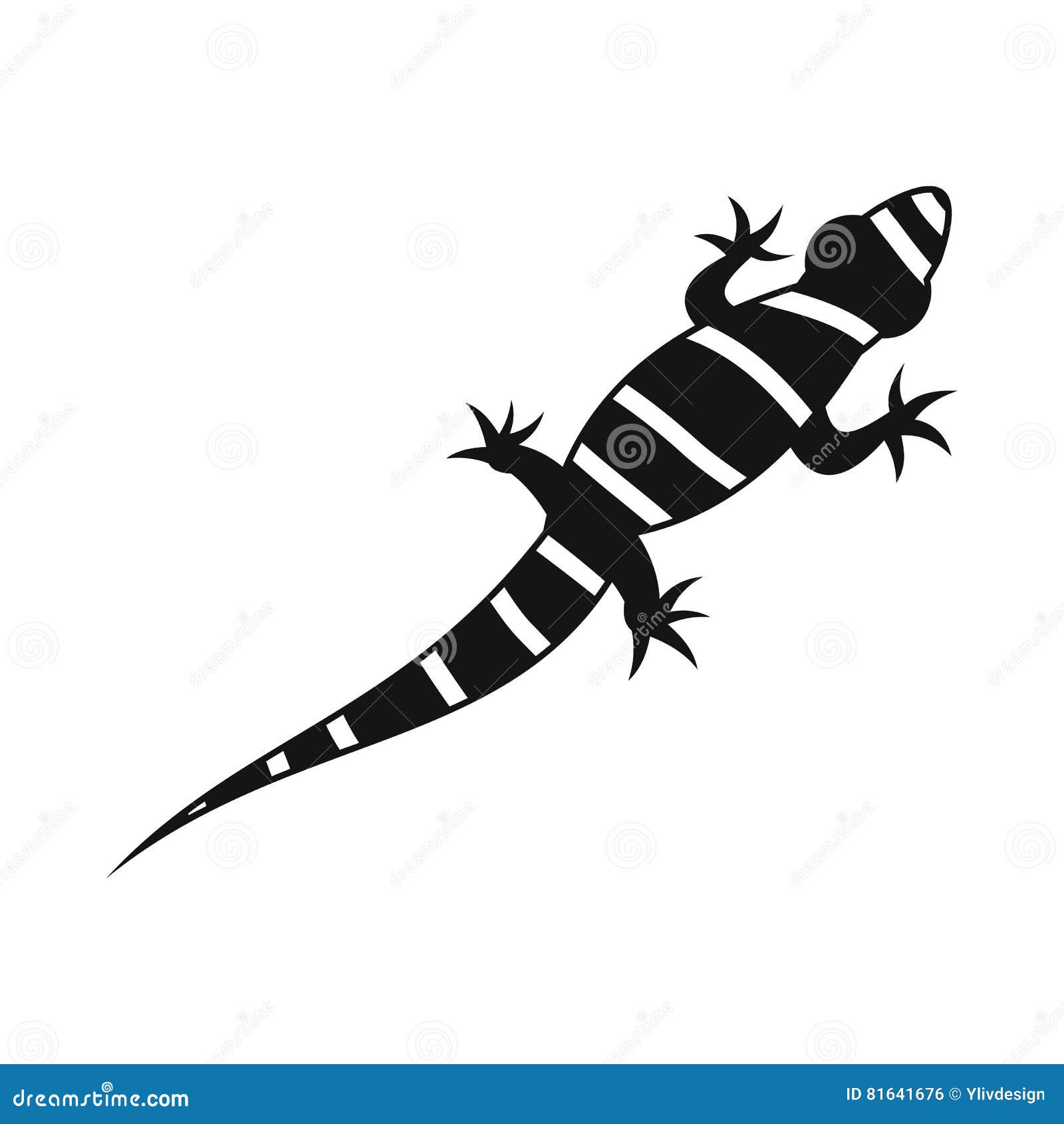 Lizard icon, simple style stock vector. Illustration of body - 81641676