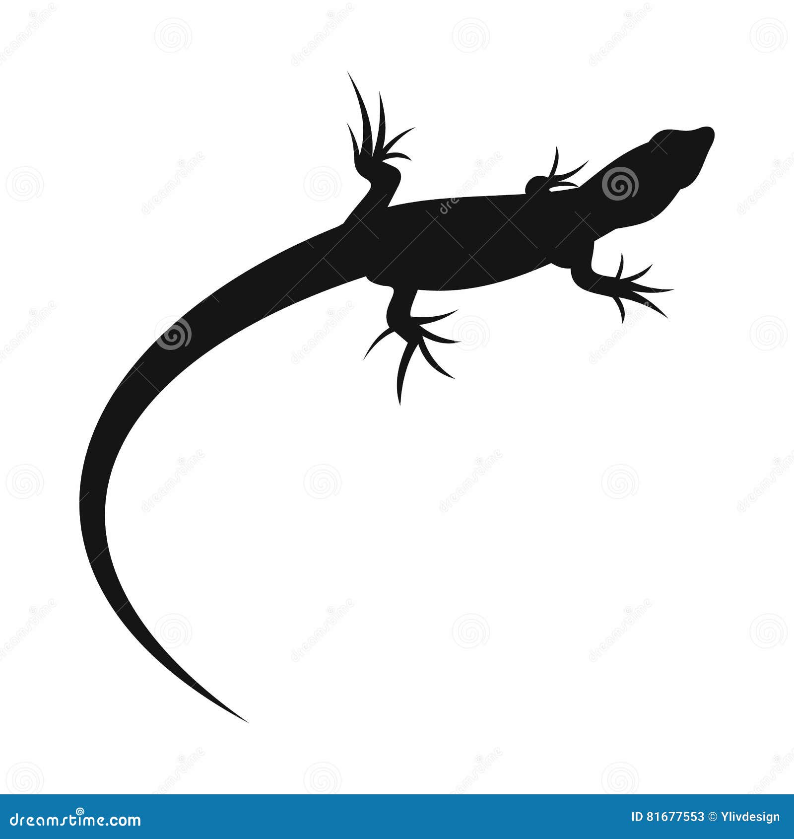 Lizard icon, simple style stock vector. Illustration of body - 81677553
