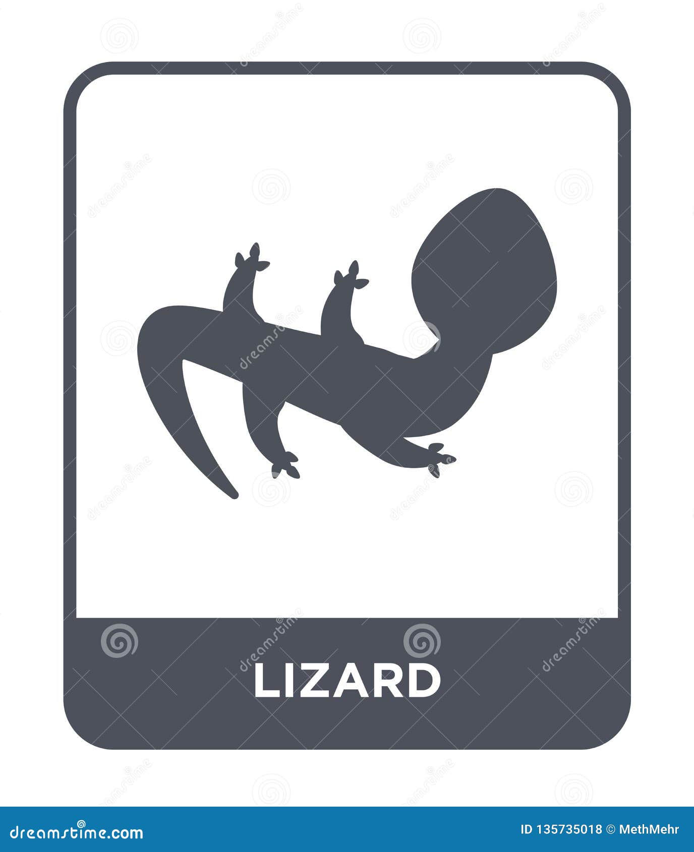 Lizard Icon in Trendy Design Style. Lizard Icon Isolated on White ...