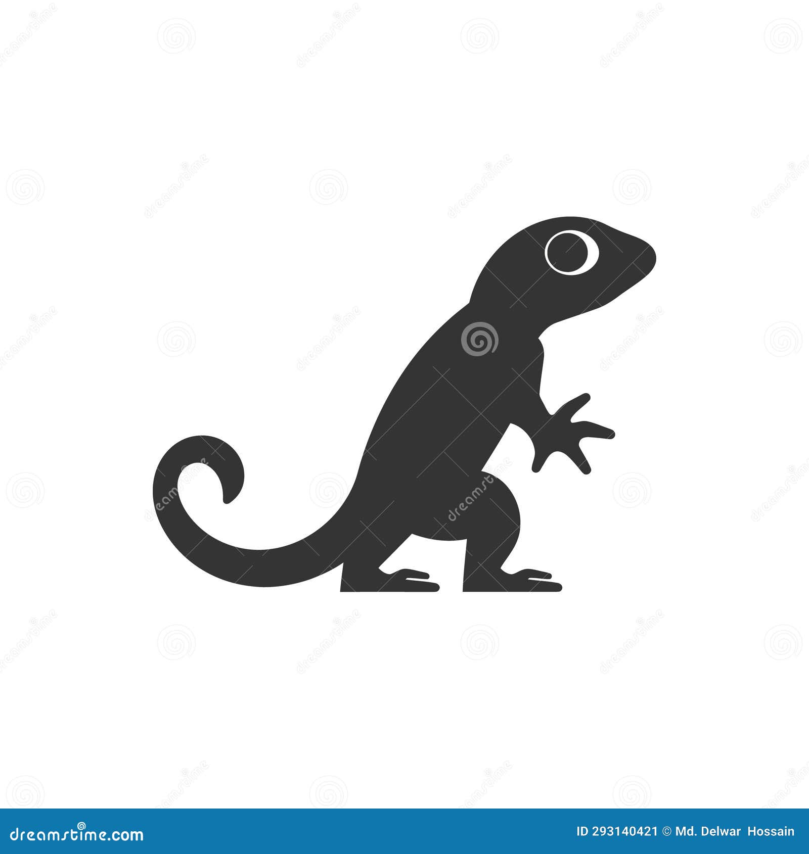 Lizard icon stock vector. Illustration of reptile, poster - 293140421