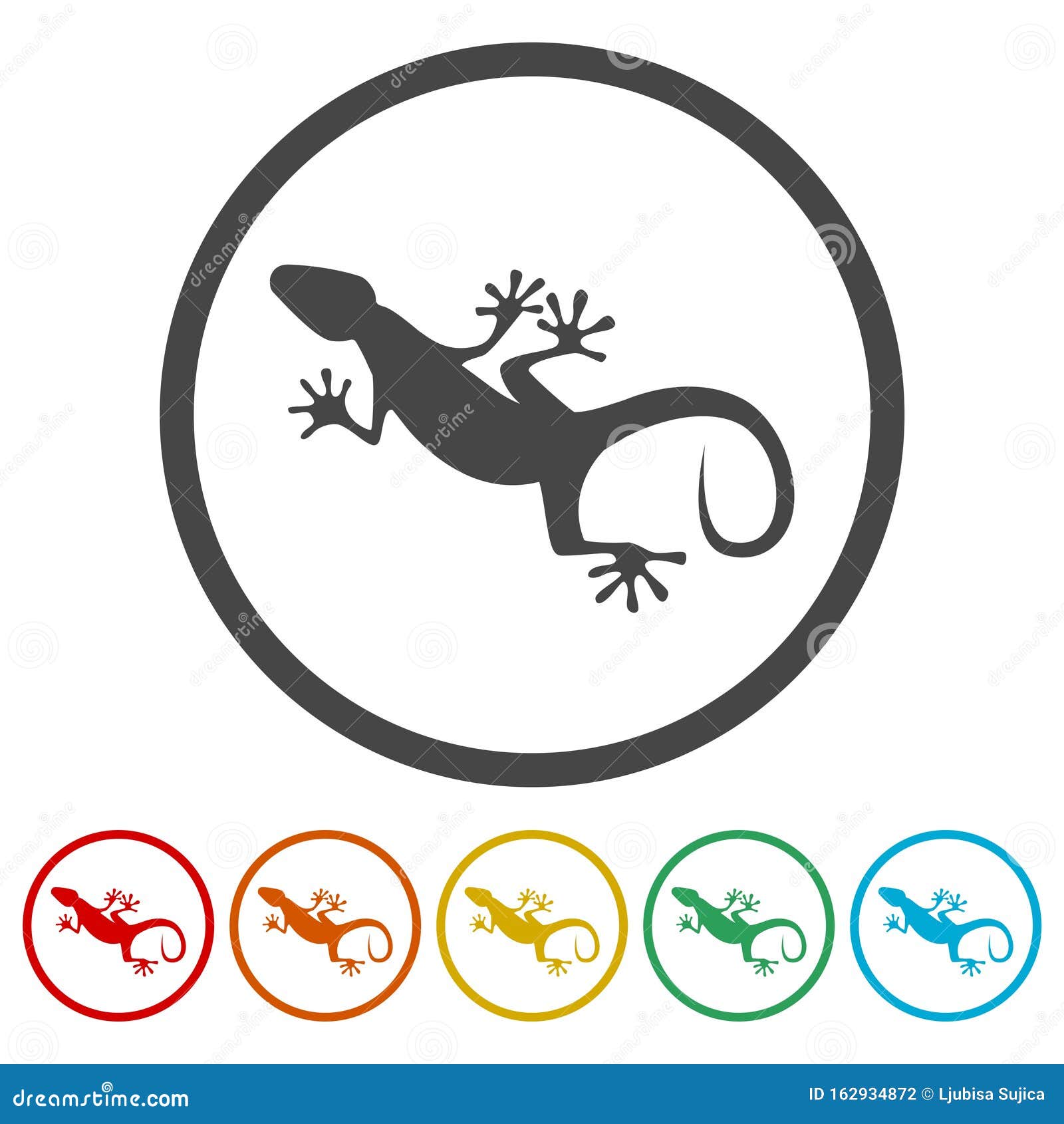 Lizard Icons Set Vector - Illustration Stock Vector - Illustration of ...