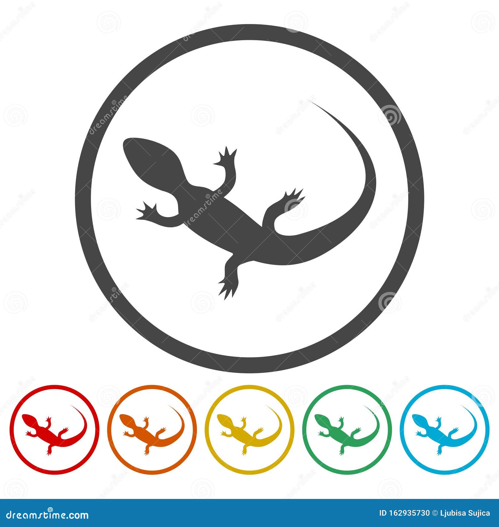 Lizard Icons Set Vector - Illustration Stock Vector - Illustration of ...