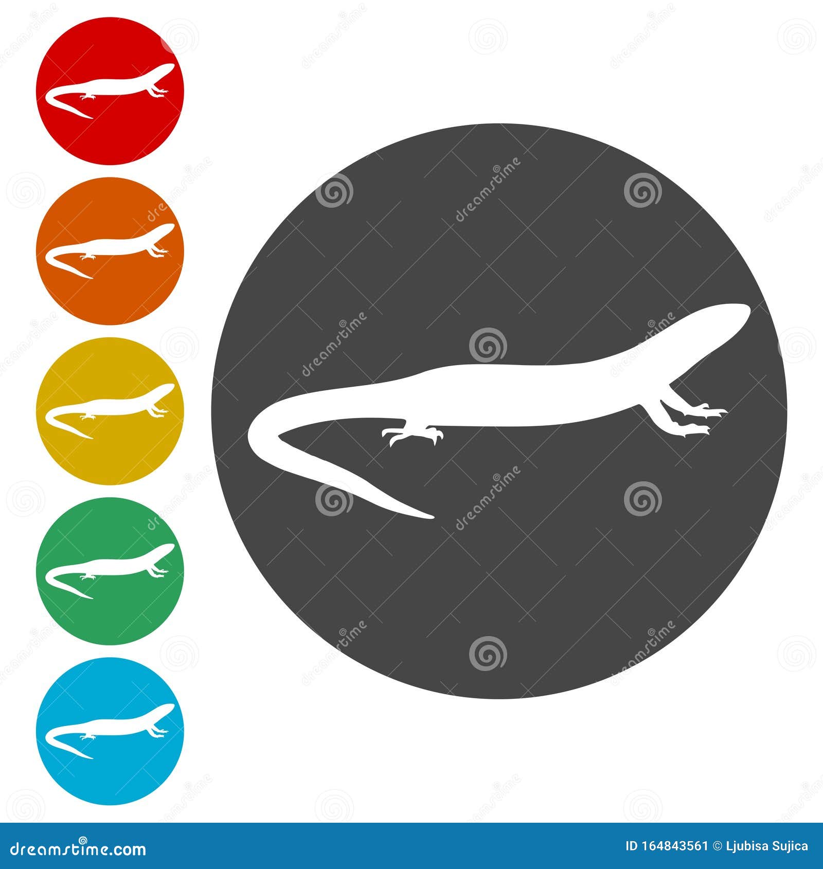 Lizard Icons Set Vector - Illustration Stock Vector - Illustration of ...