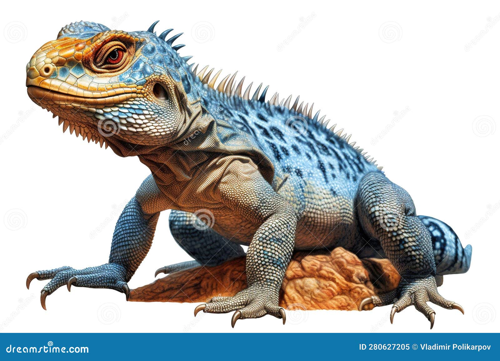 Lizard Isolated on White Background. Generated by AI Stock Illustration ...