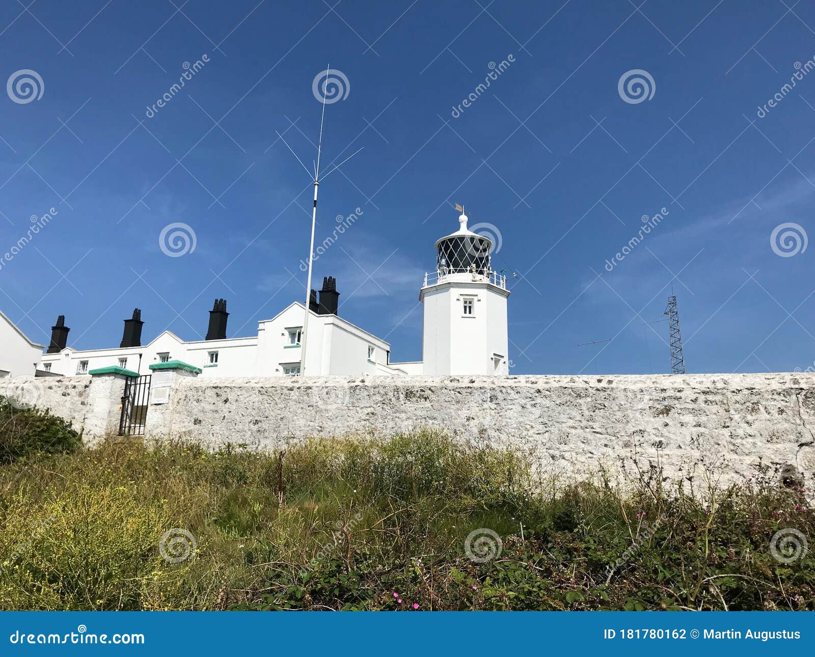 Lizard Lighthouse On The Cliffs At Lizard Point In The Lizard Peninsula ...
